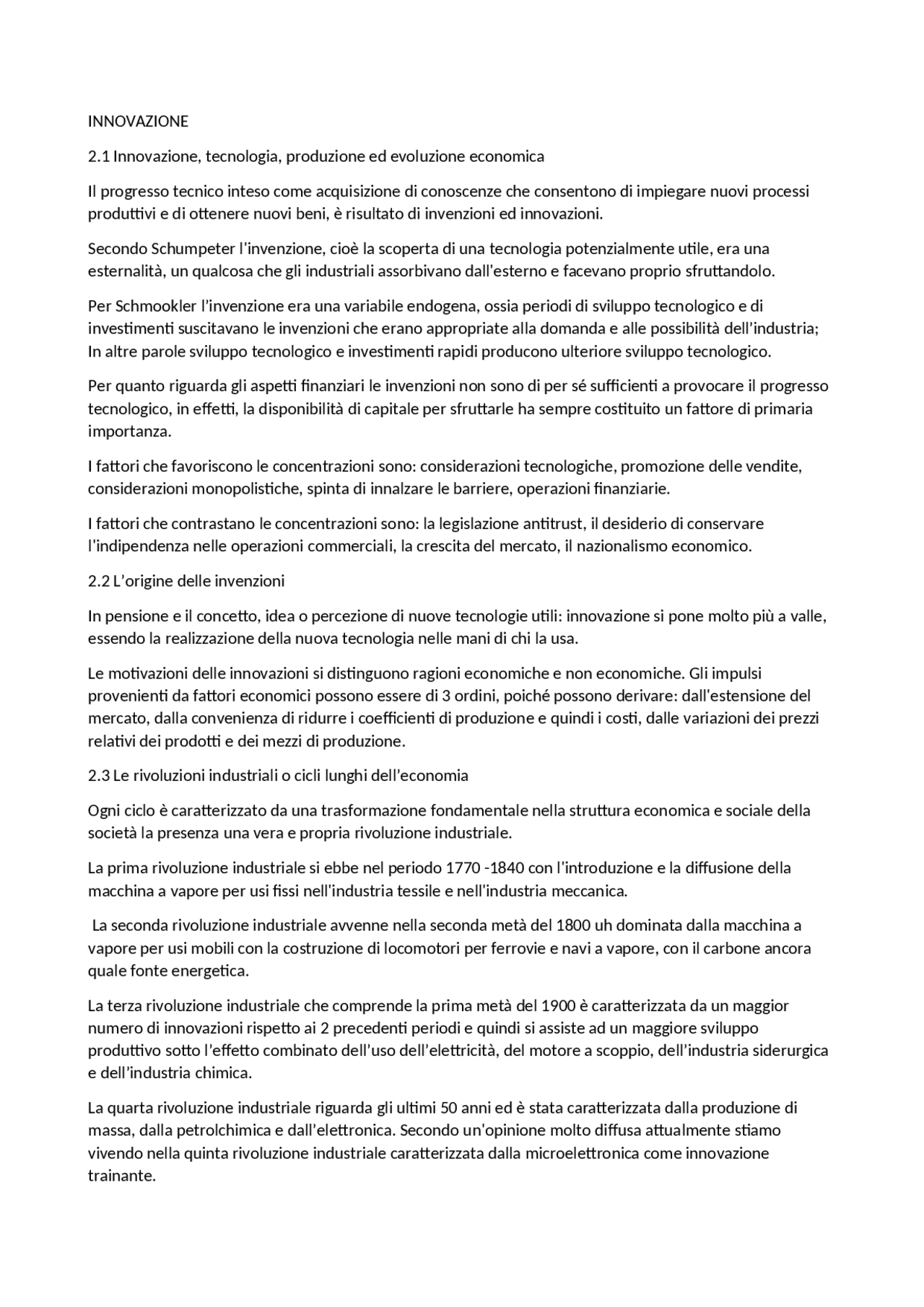 Tecnologia Dei Cicli Produttivi Riassunto Docsity