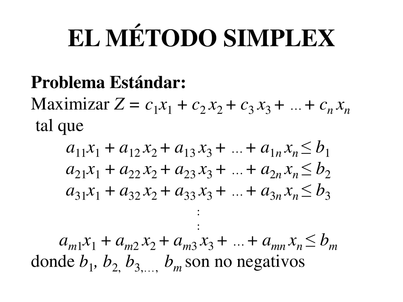 Metodo Simplex ejercicios y ejemplos - Docsity