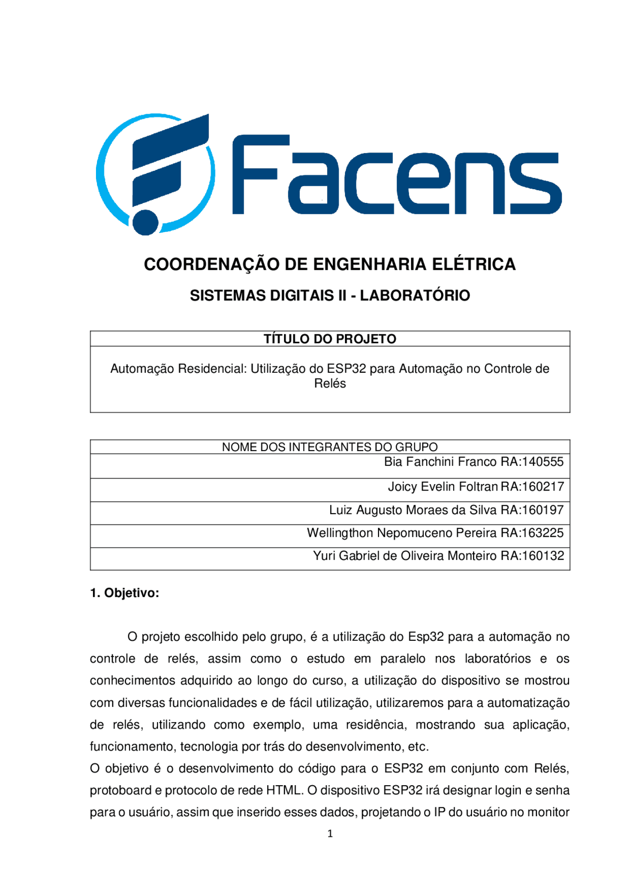 Sistemas Digitais Lab Docsity