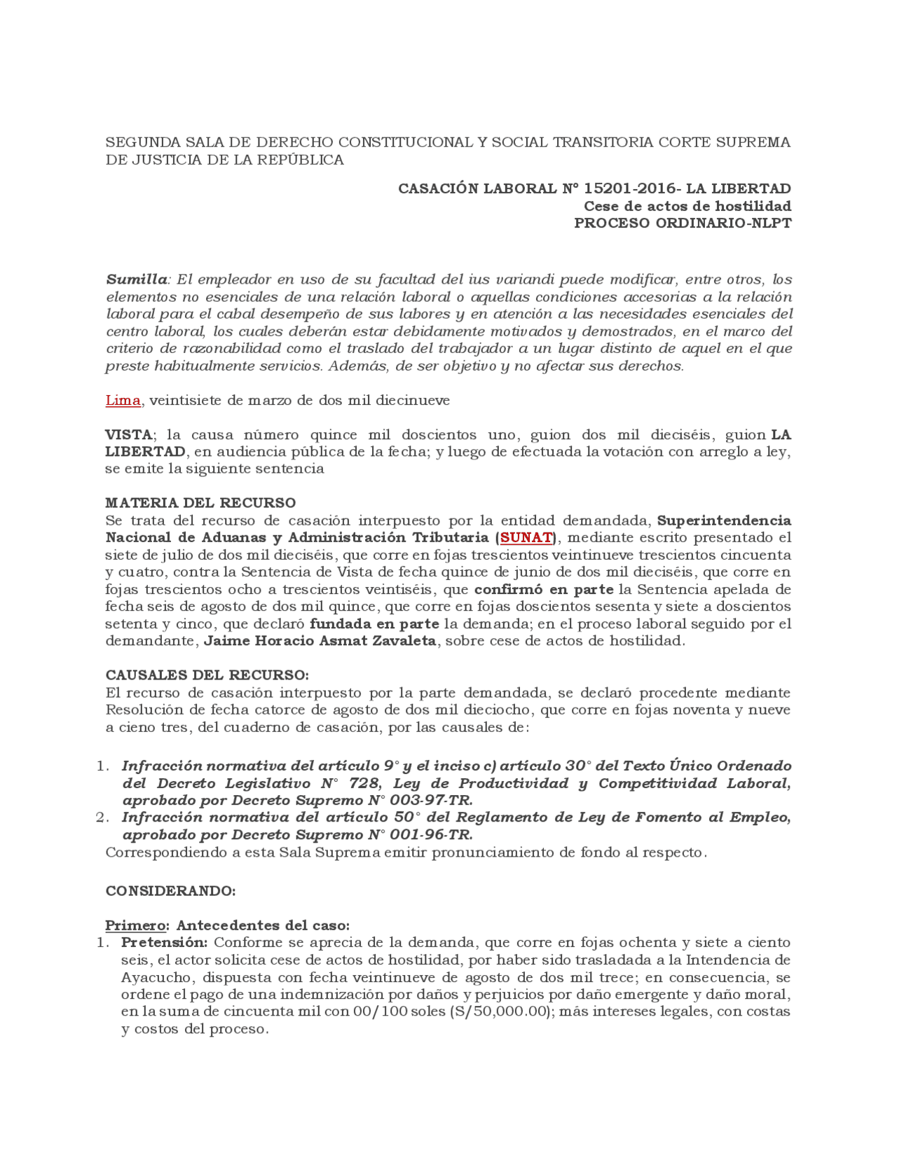 Sentencia laboral 15201 - Docsity