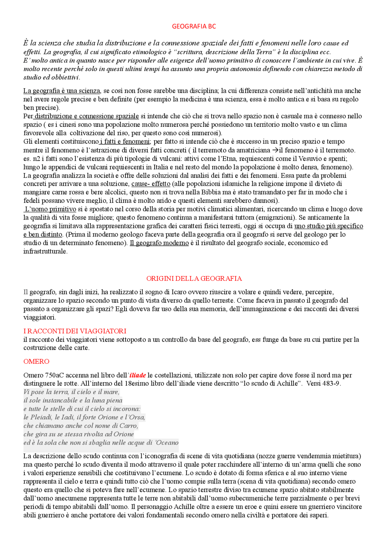 Geografia Dellambiente E Del Paesaggio Docsity