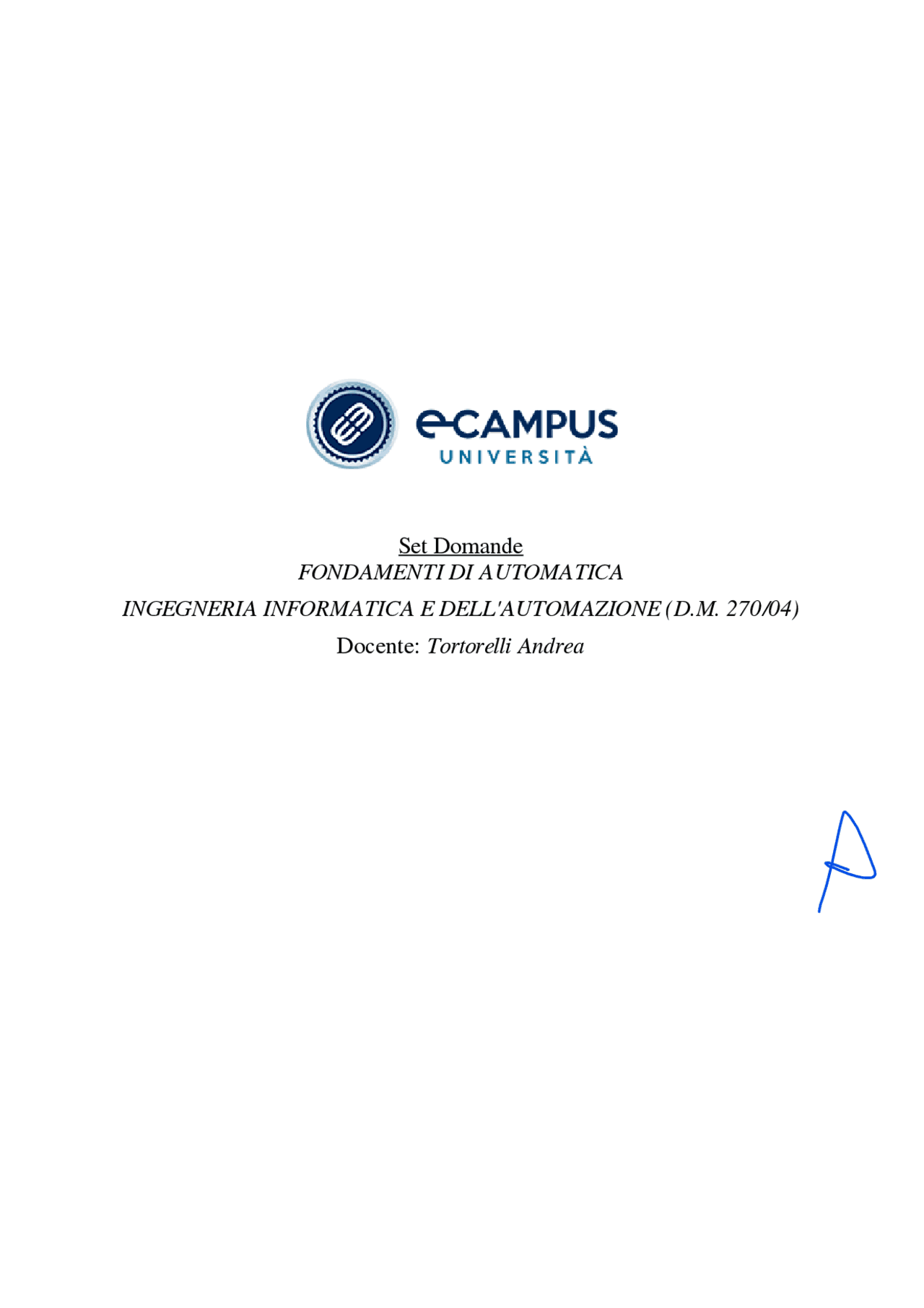 Fondamentidiautomaticacorretto Docsity