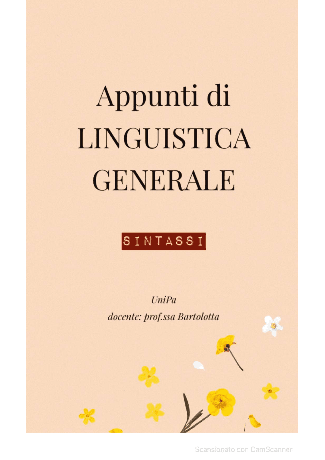 Sintassi Appunti Docsity