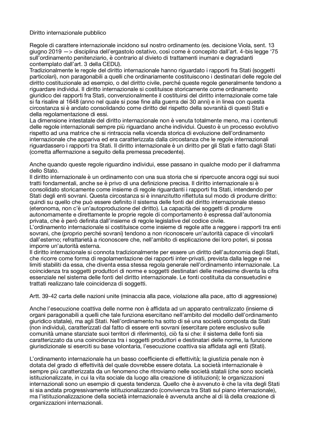 Appunti Diritto Internazionale Pubblico Docsity