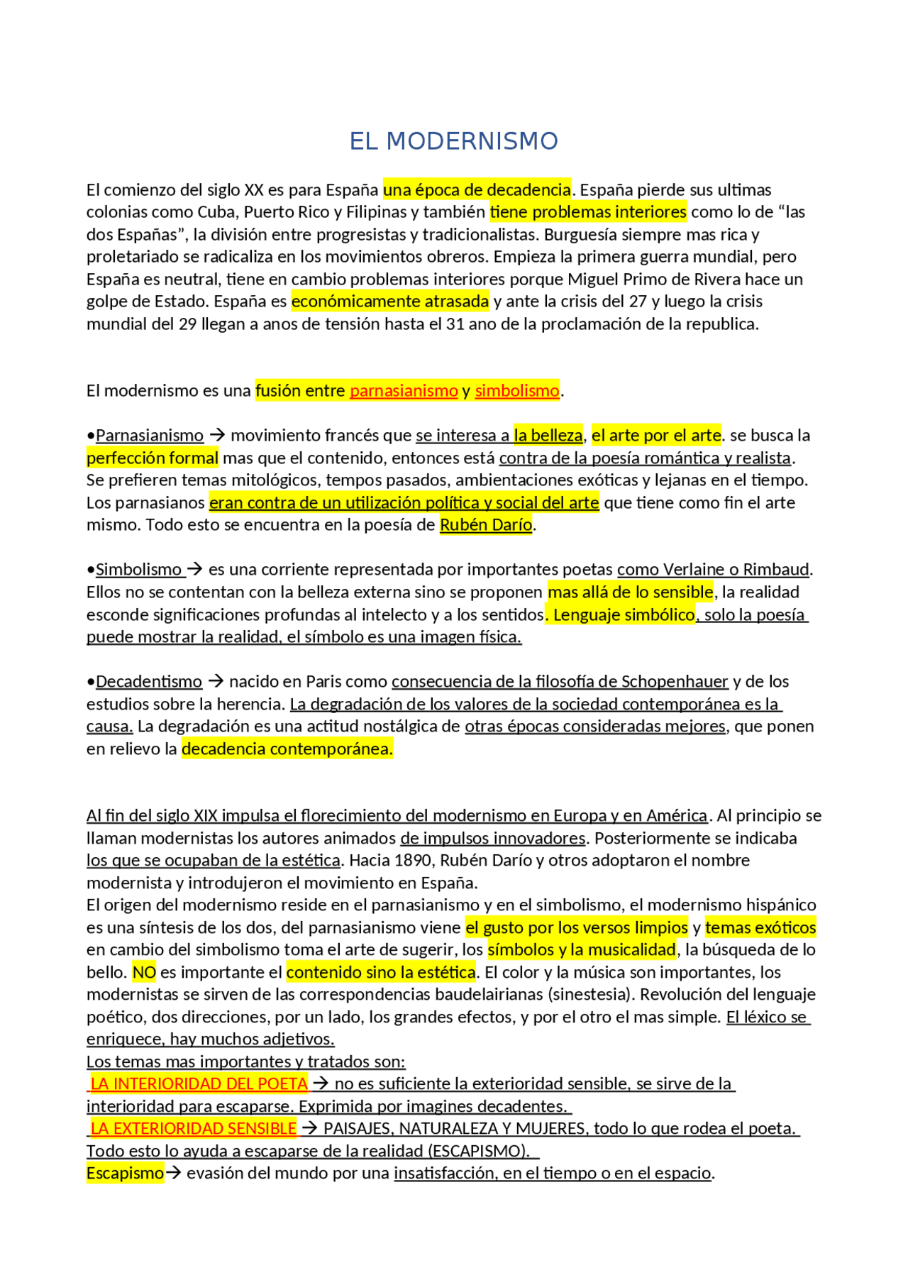 Il Modernismo Spagnolo Docsity