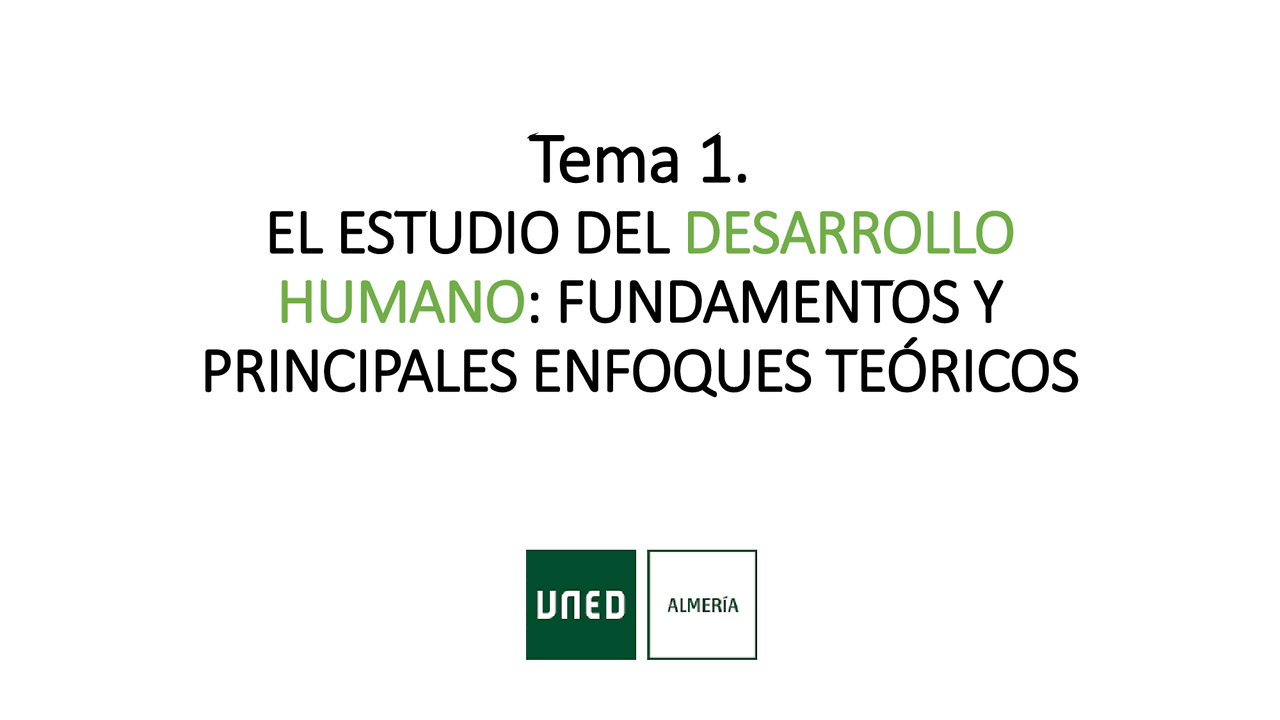 Resumen tema 1 psicología del desarrollo - Docsity