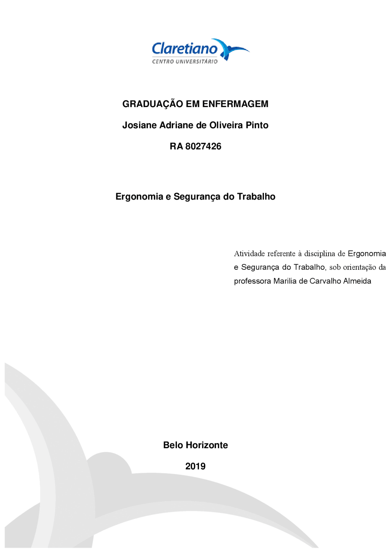 Portfólio De Ergonomia Docsity