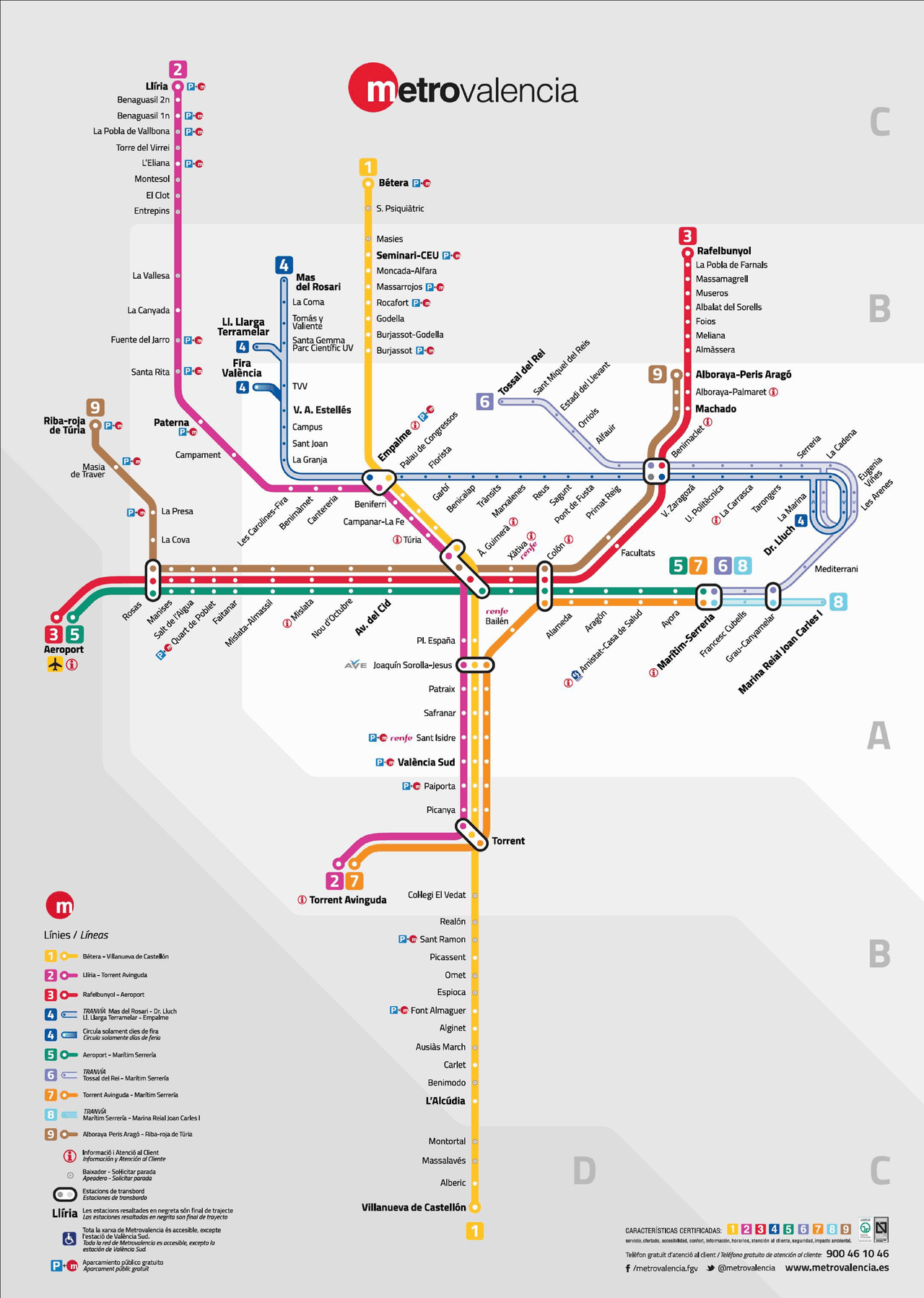 Mappa delle metro di Valencia - Docsity