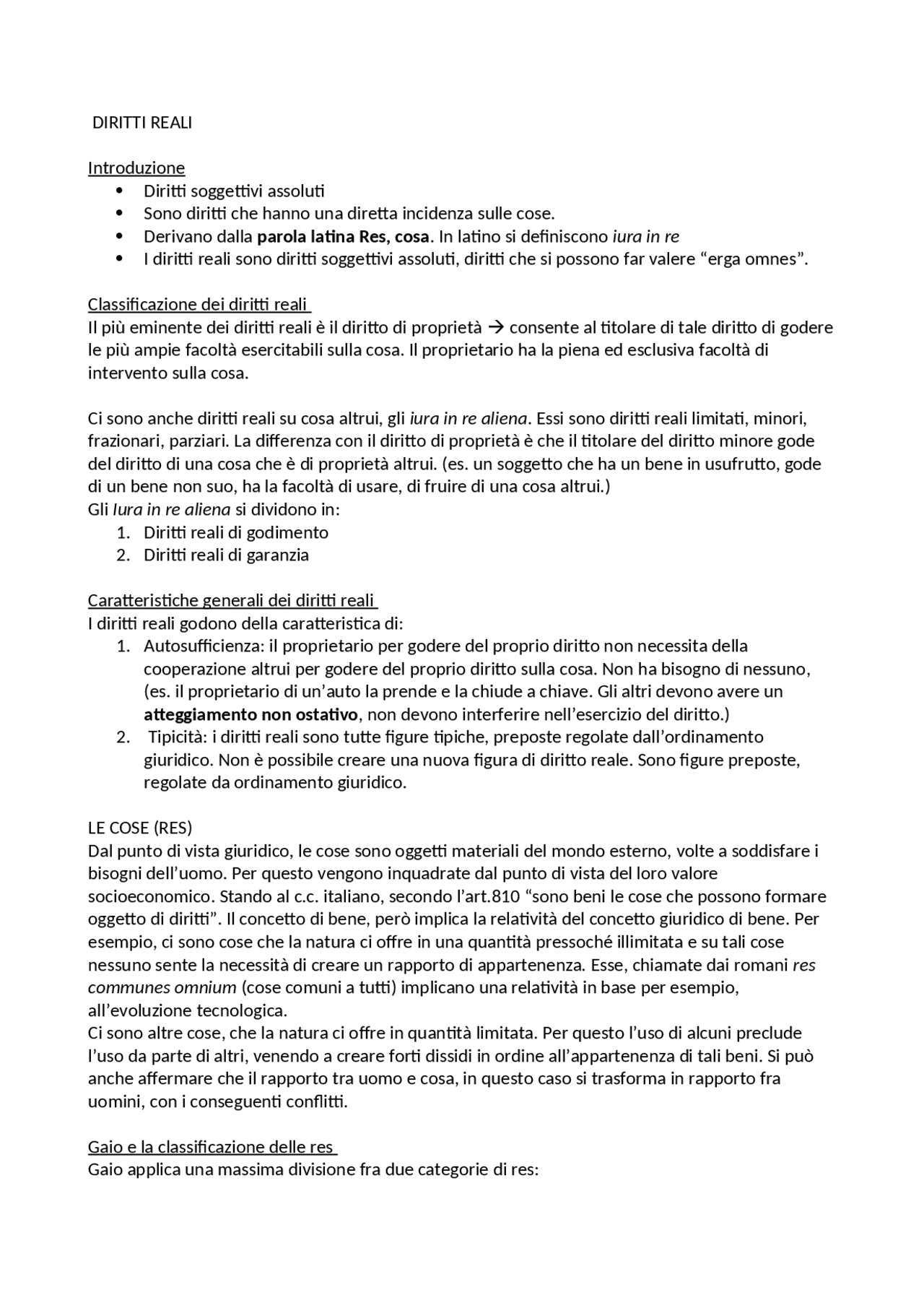 Diritti Reali Diritto Romano Schemi E Mappe Concettuali Di Diritto