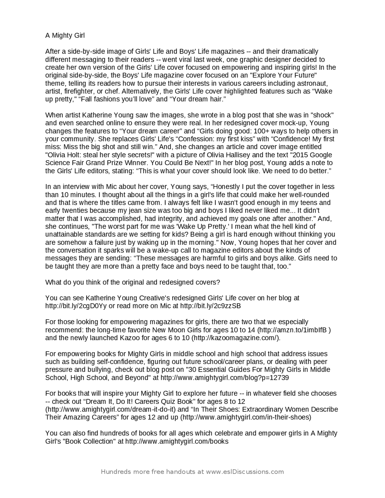 Article gender equality - Docsity