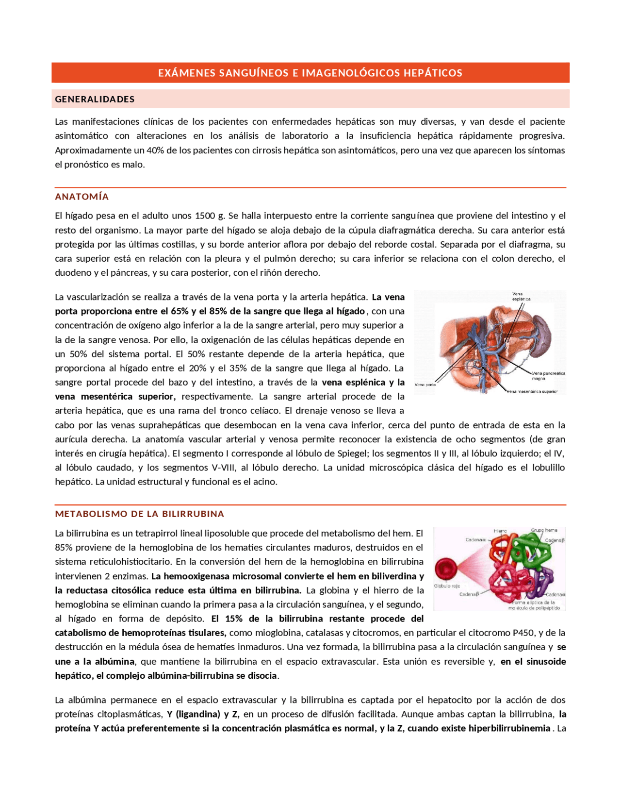Exámenes complementarios hepáticos - Docsity