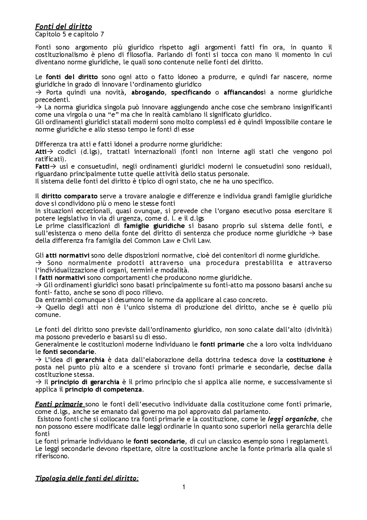 Fonti Del Diritto Internazionale Docsity
