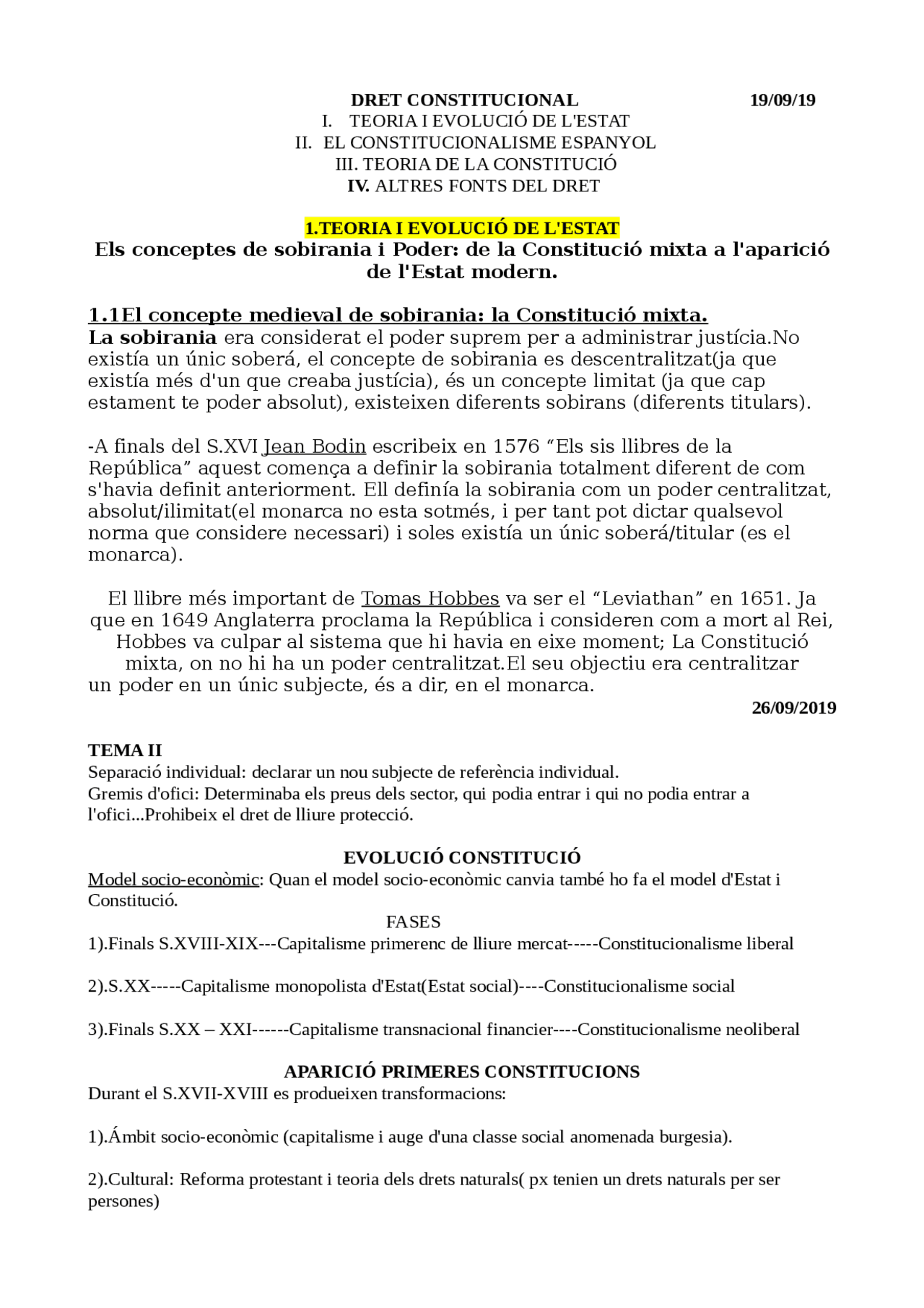 Dret Constitucional I Docsity