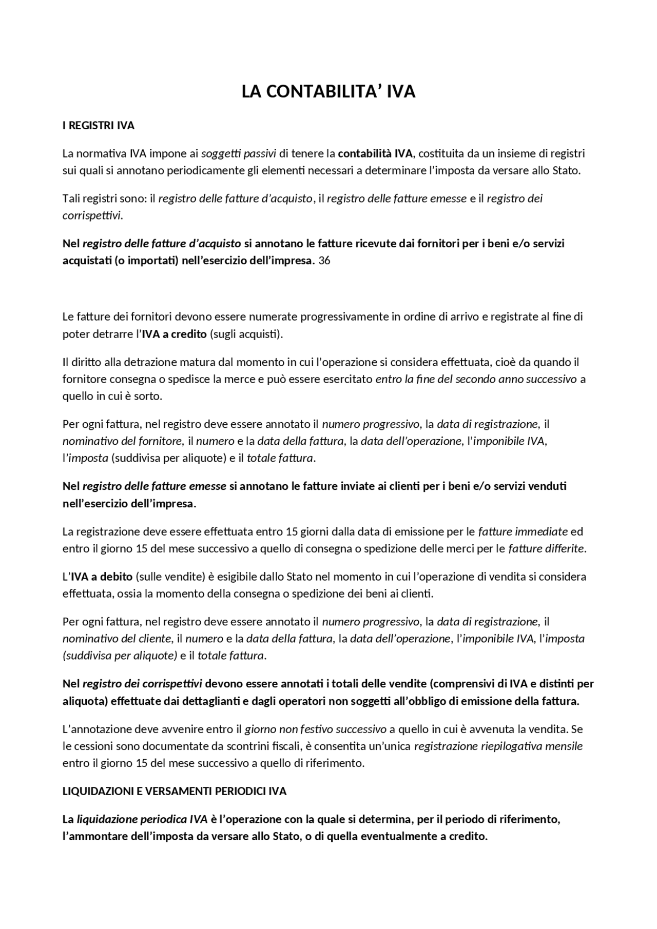 La Contabilita Delliva Docsity