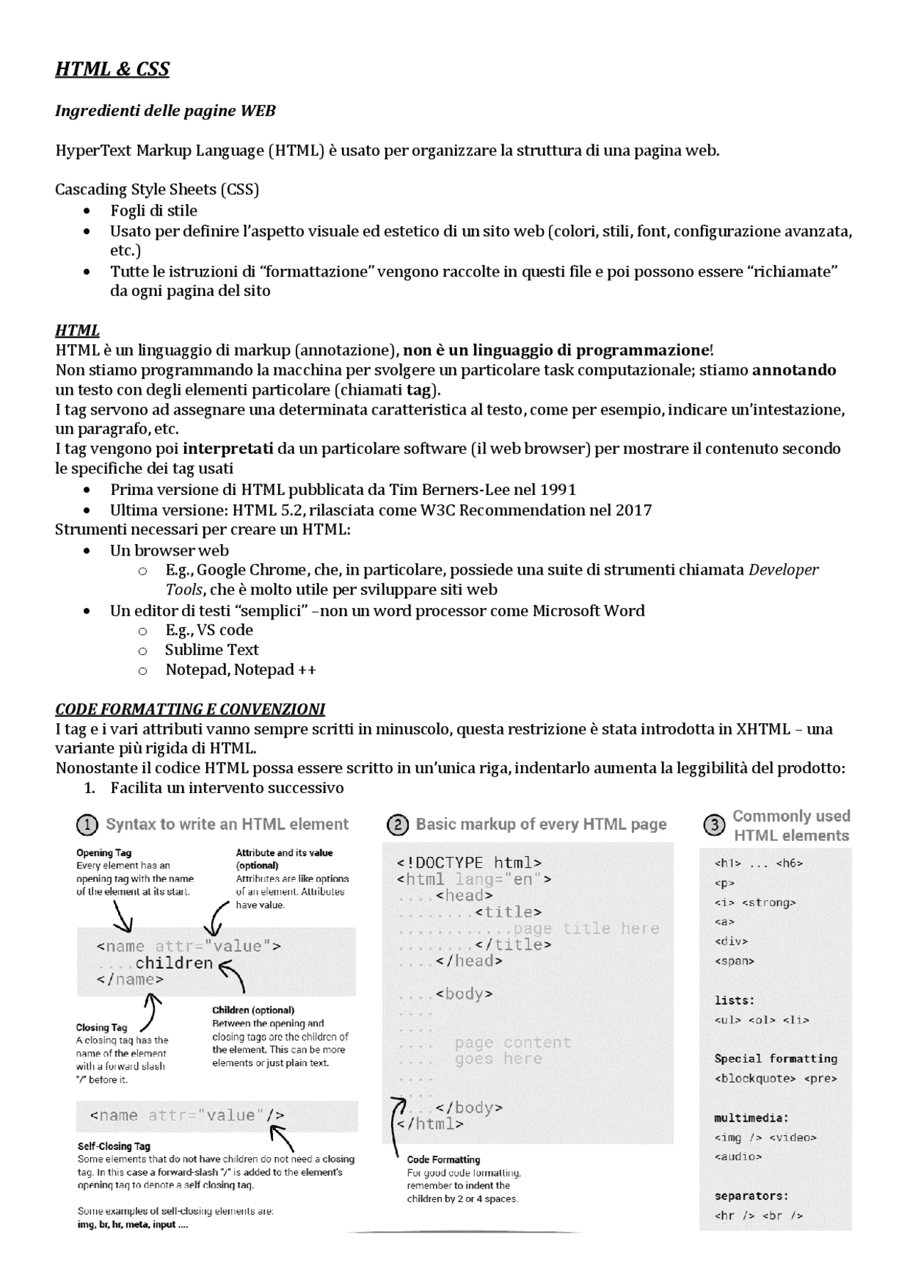Appunti Html E Css Cascading Style Sheets Docsity