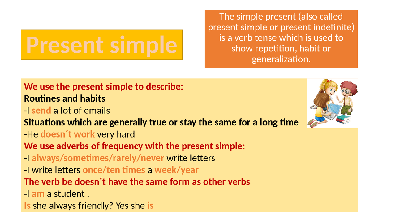 PRESENT SIMPLE DEFINITION - Docsity