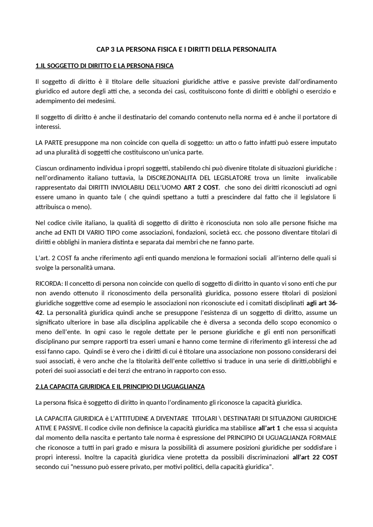 La Persona Fisica Cap 3 Docsity