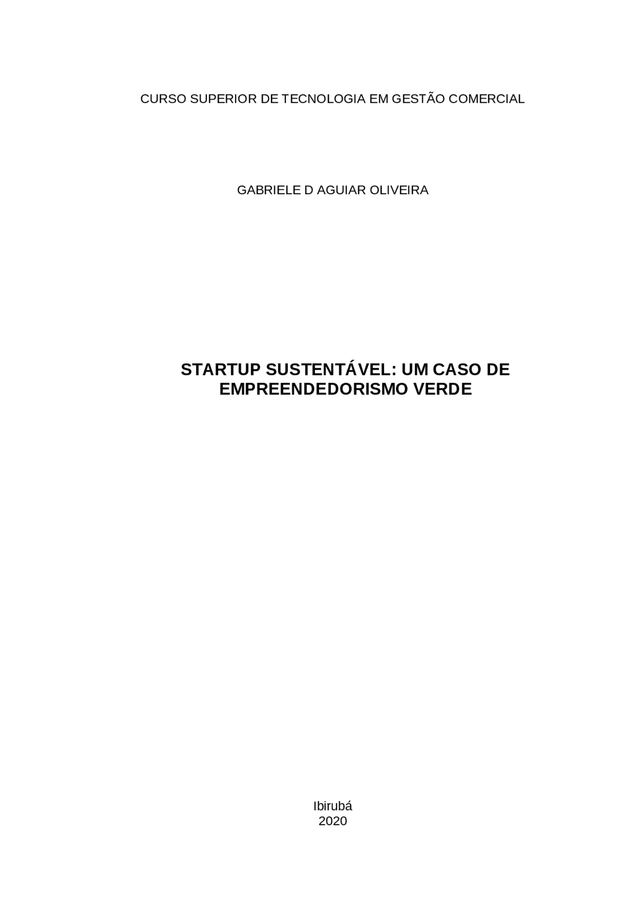 Startup SustentÁvel Um Caso De Empreendedorismo Verde Docsity