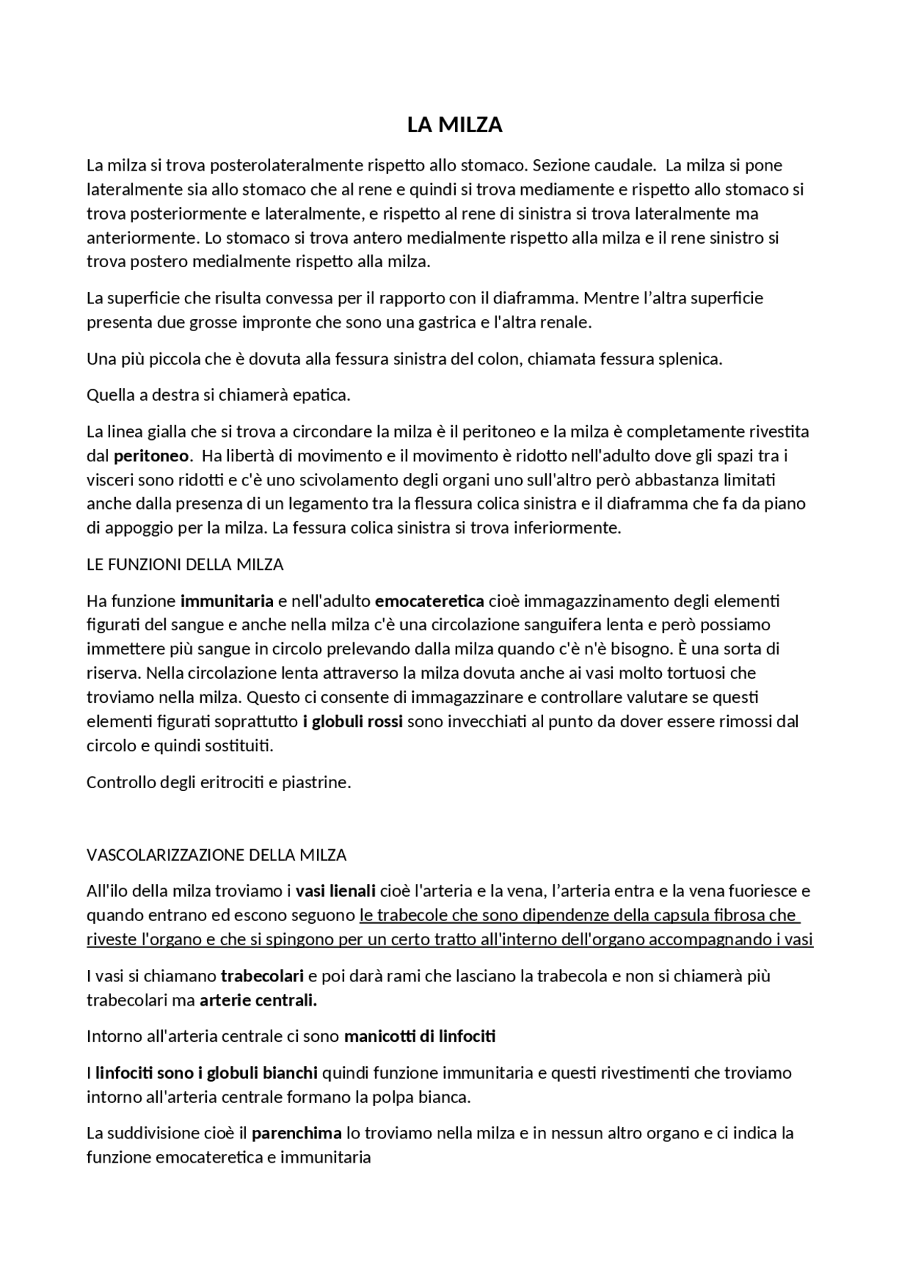 Appunti Di Anatomia Umana Docsity