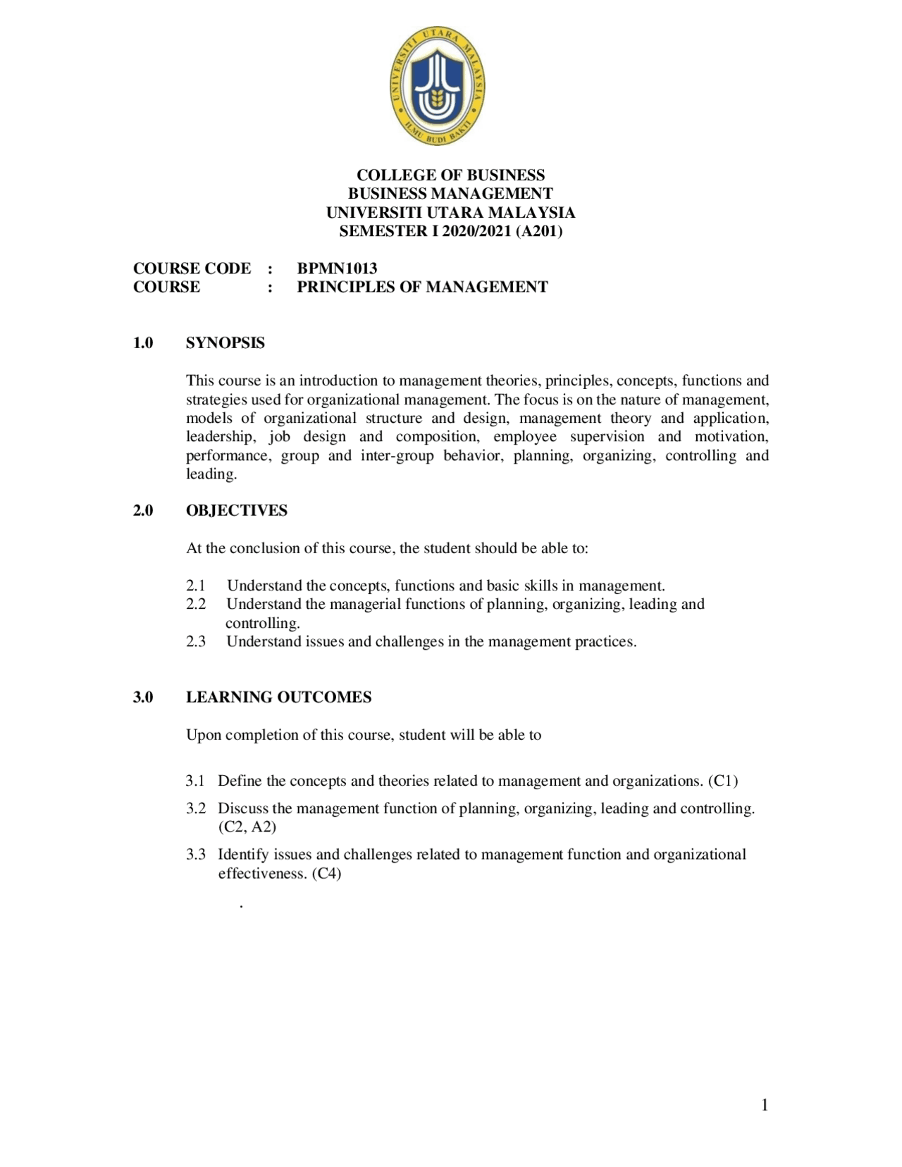 Exercises Principle Of Management Docsity