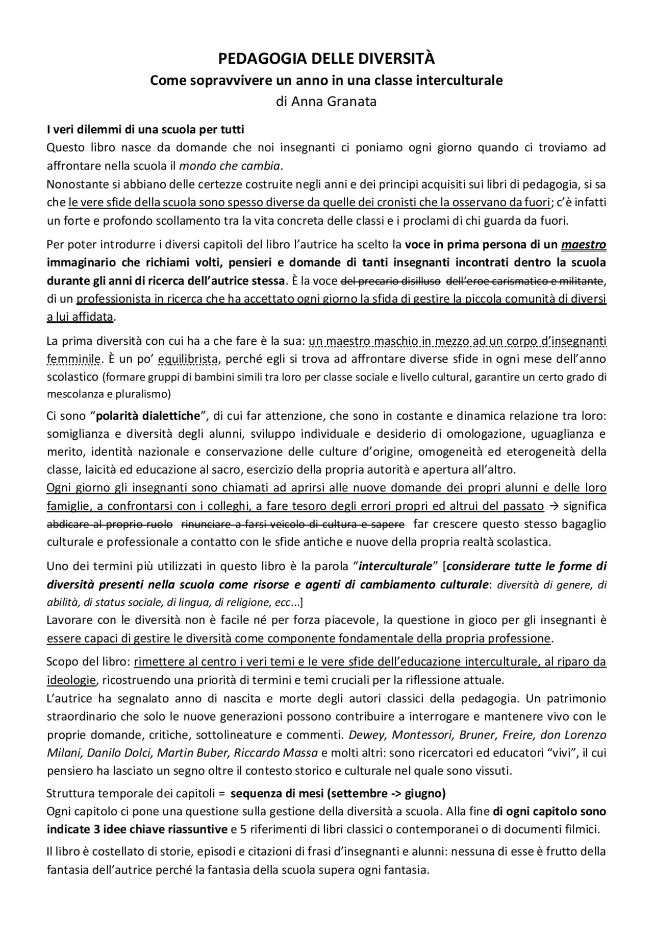 Pedagogia Delle Diversità Come Sopravvivere Un Anno In Una Classe