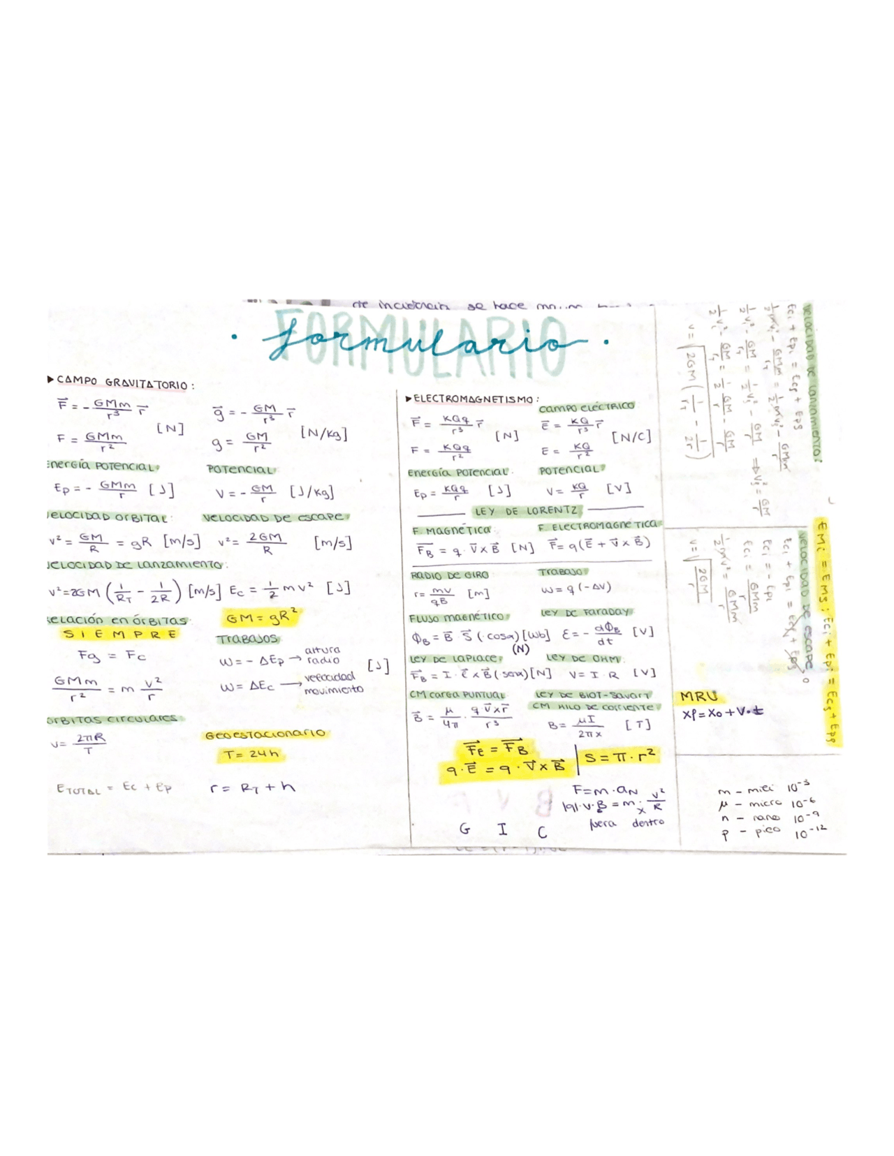 Apuntes Formulas Bach Docsity