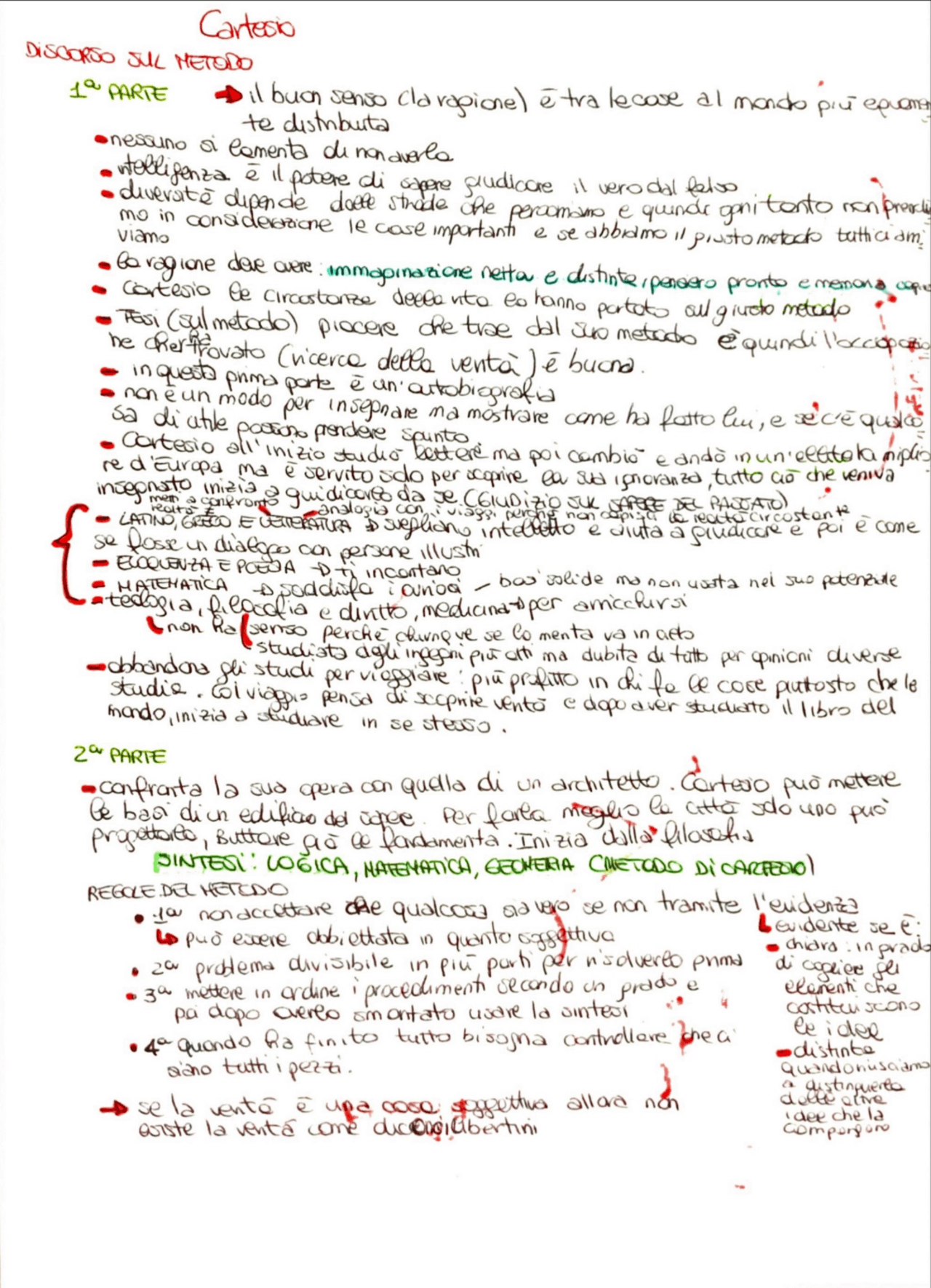 Cartesio Discorso Sul Metodo Docsity