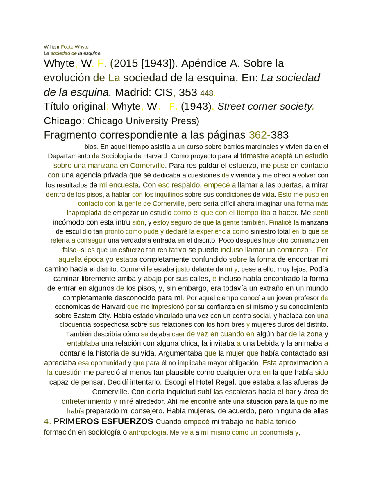 Texto de Leslie Whyte (año 1943) - Docsity