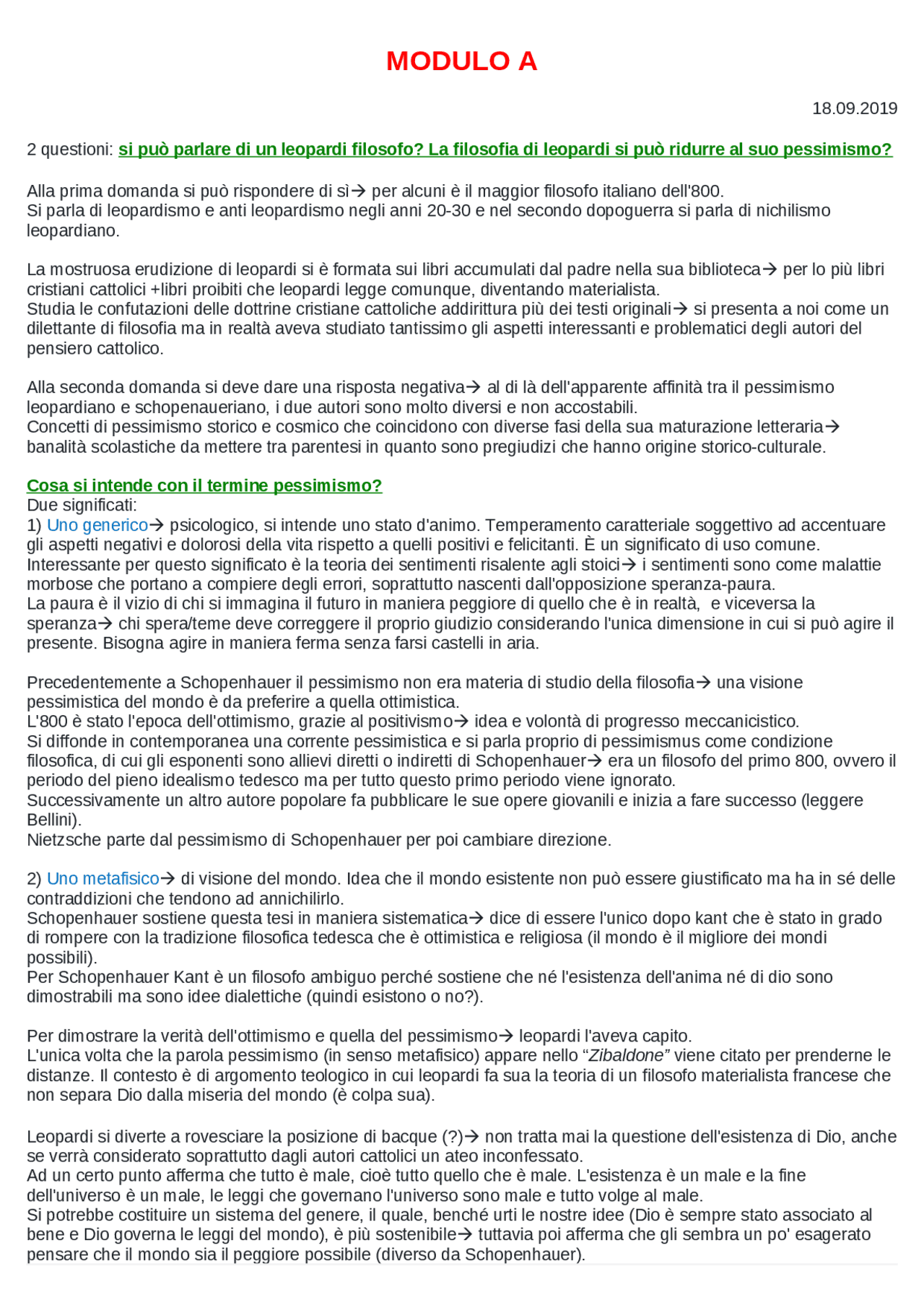 Filosofia Morale Appunti Modulo A Docsity
