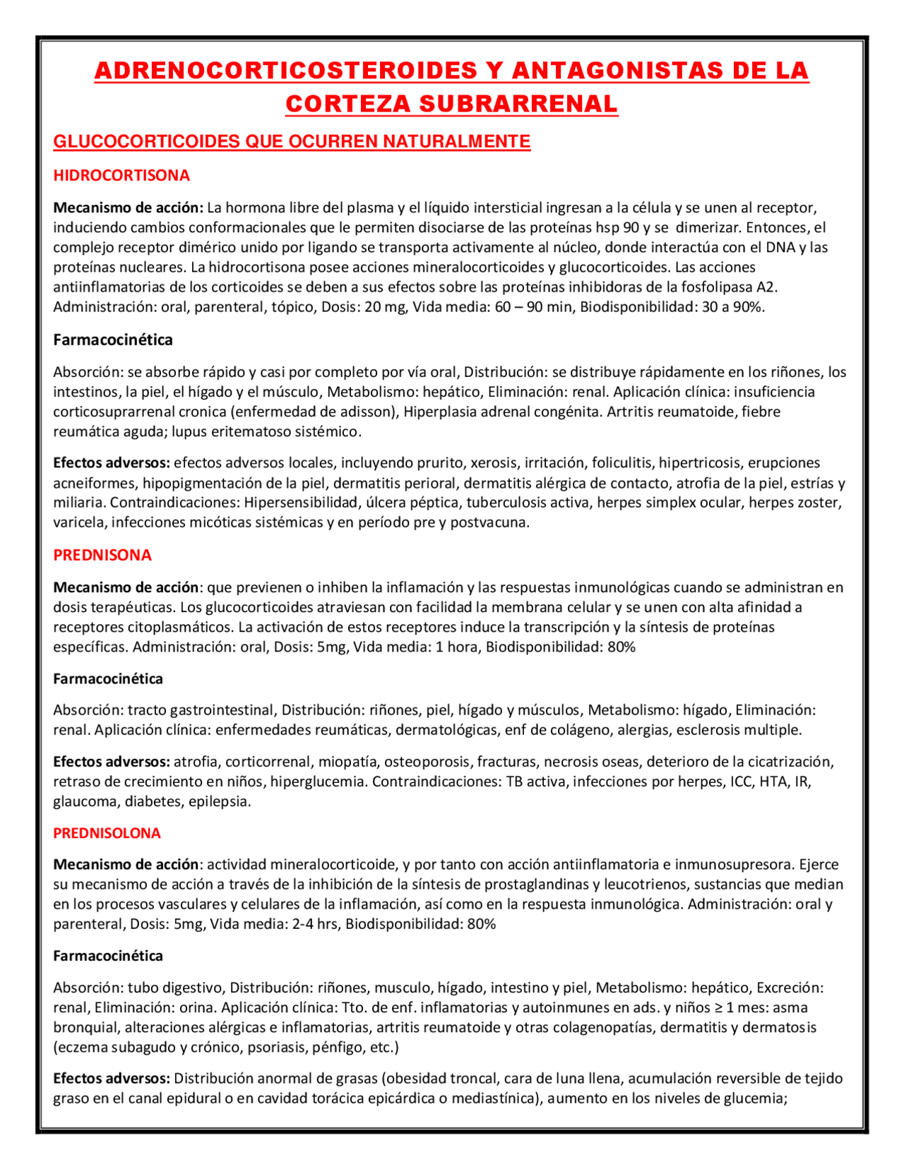 Apuntes De Fármacos Docsity