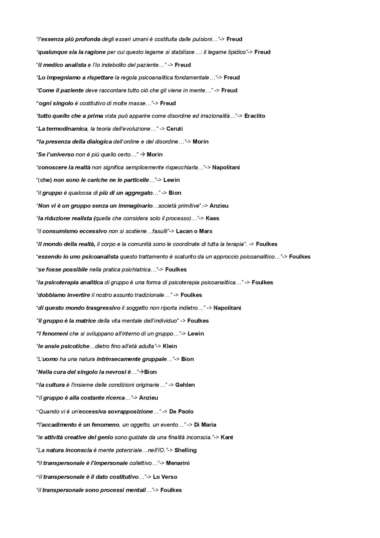 Citazioni Processi E Dinamiche Di Gruppo Docsity