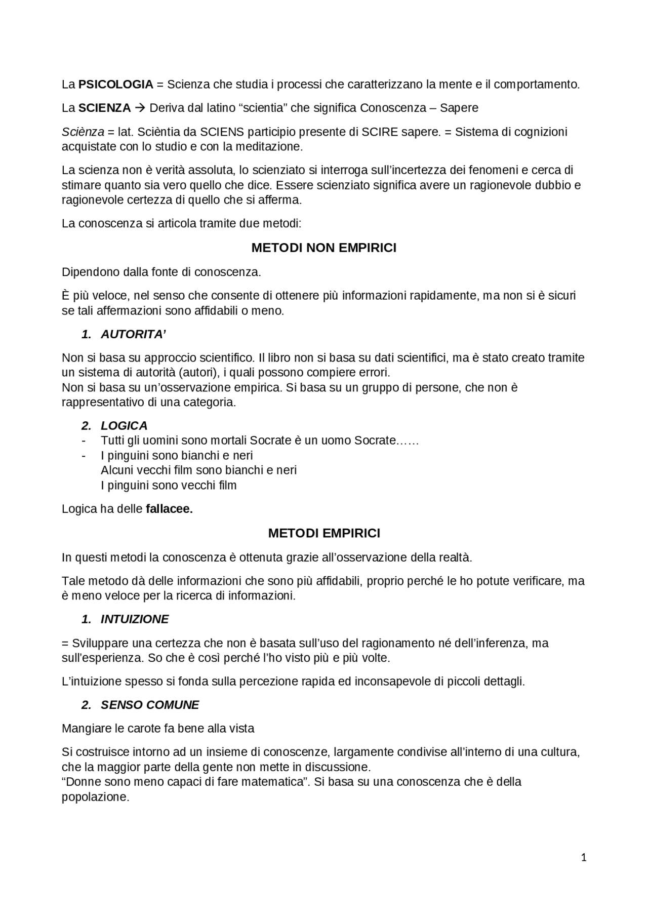 Metodologia Della Ricerca 1 Docsity