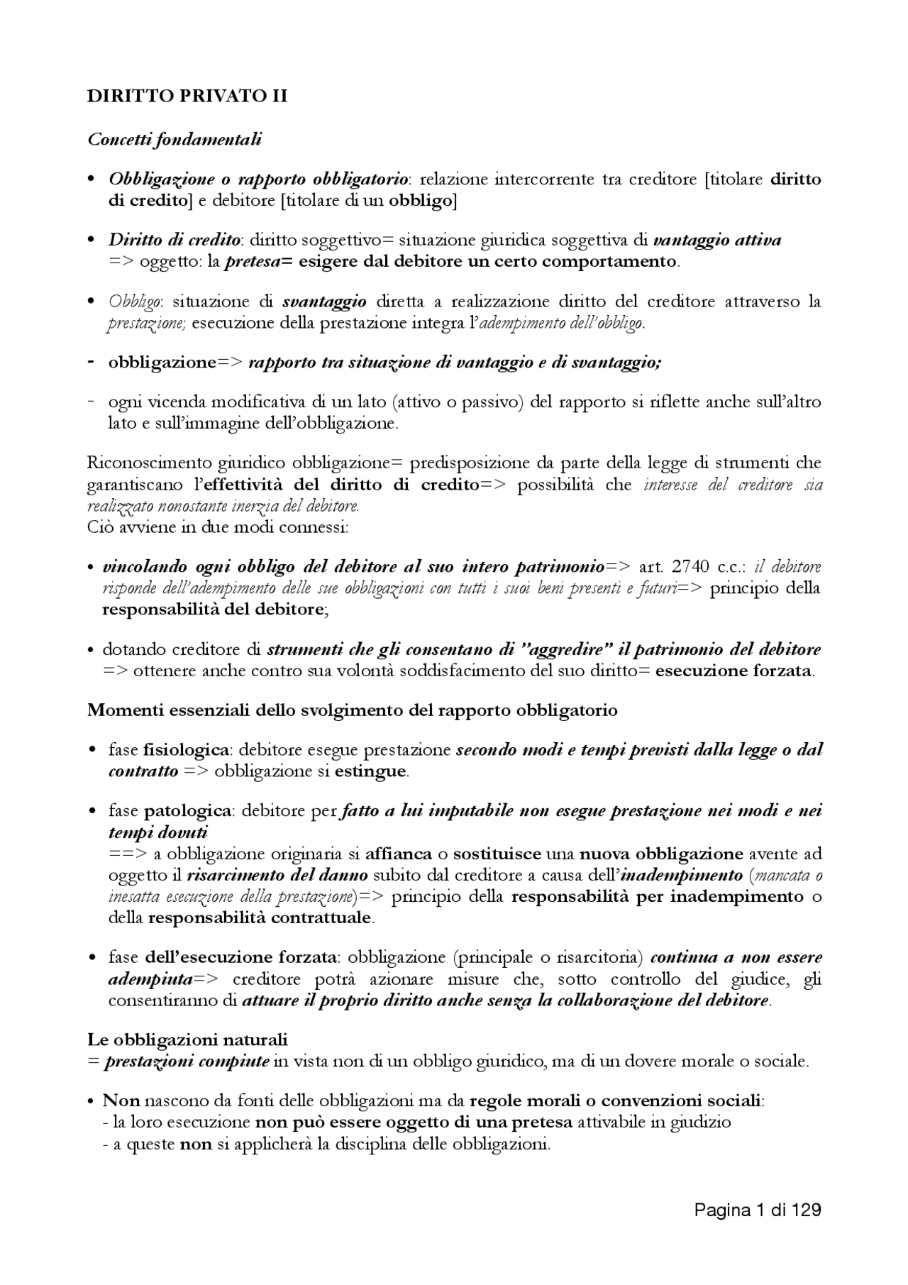 Riassunti Diritto Privato Ii Prof Azzarri Unipi Docsity