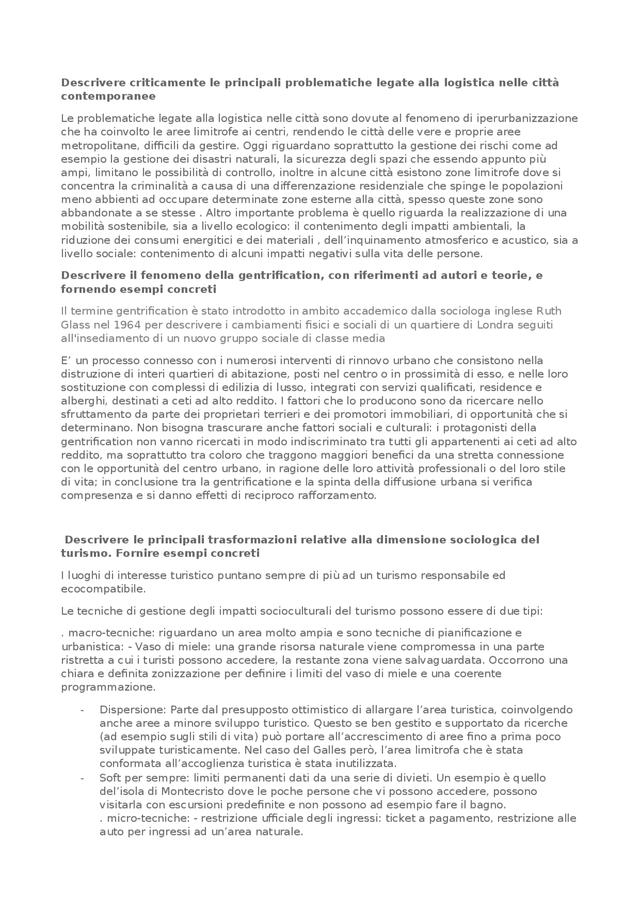 Esercizi Interattivi Territorio Ambiente E Multiculturalità Docsity