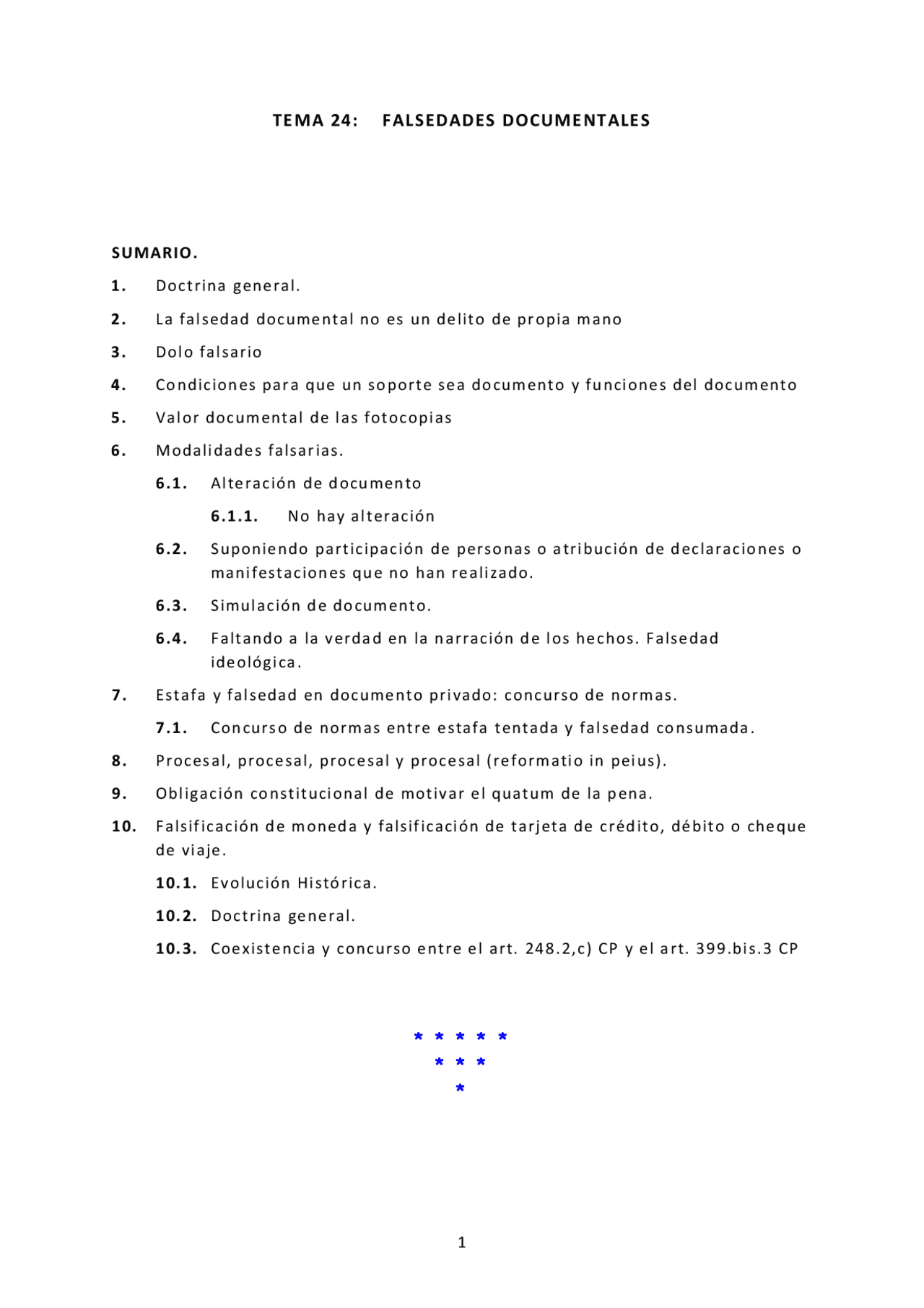 Falsedades documentales Penal II - Docsity
