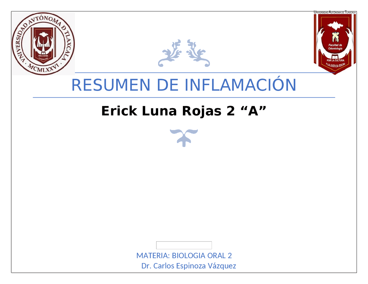 Resumen De Inflamación Docsity