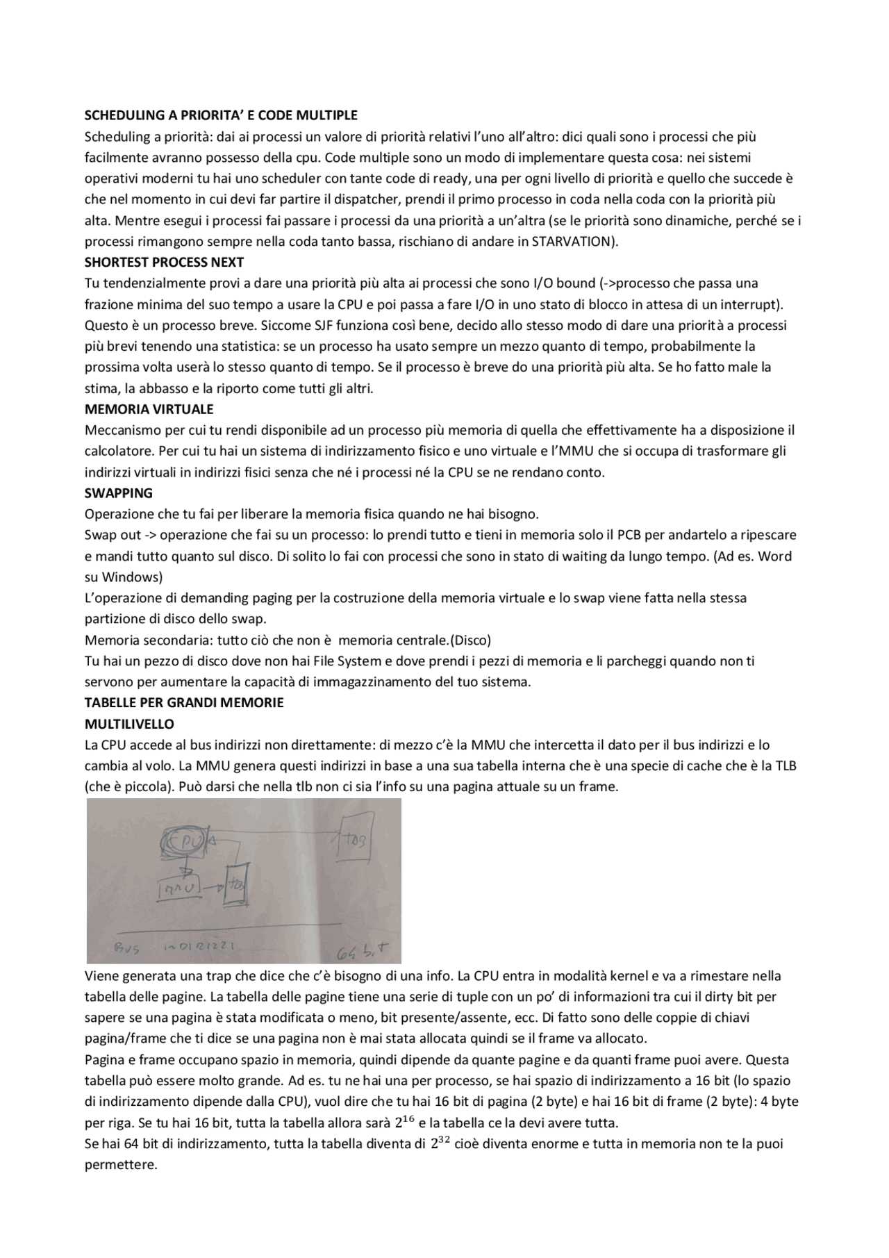 Domande Esame Sistemi Operativi Docsity