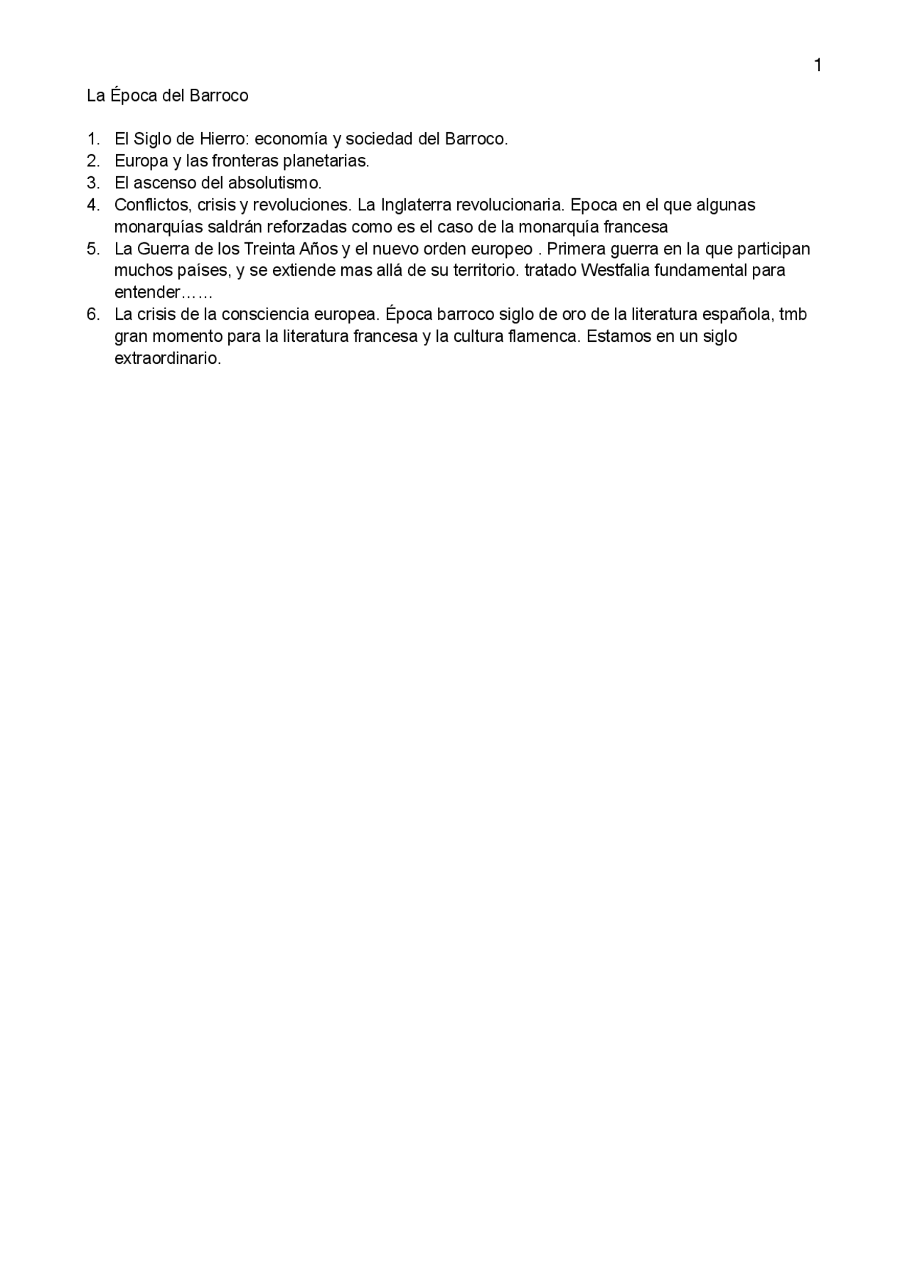Apunts época Del Barroc Docsity