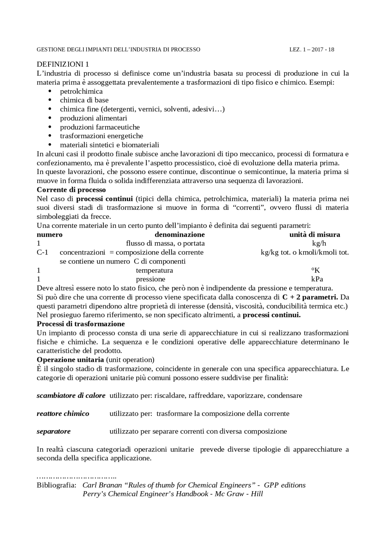 Appunti Gestione Degli Impianti Di Industria Docsity