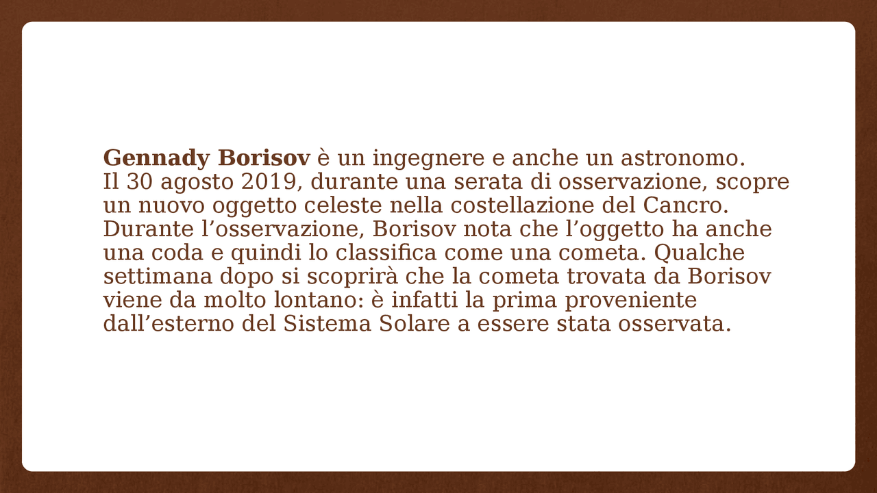 Le Comete Da Dove Arrivano E La Loro Struttura Docsity