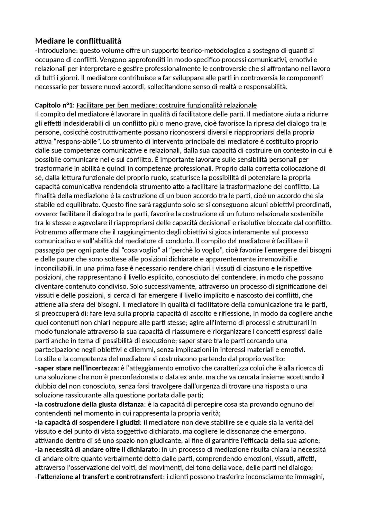 Mediare Le Conflittualità Docsity