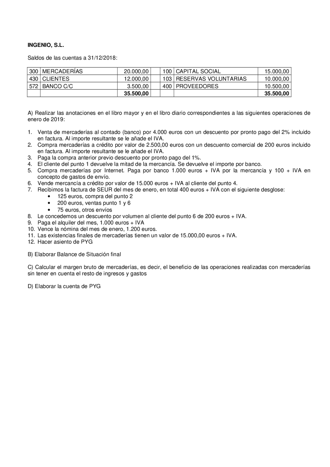 Contabilidad Ejercicios Docsity