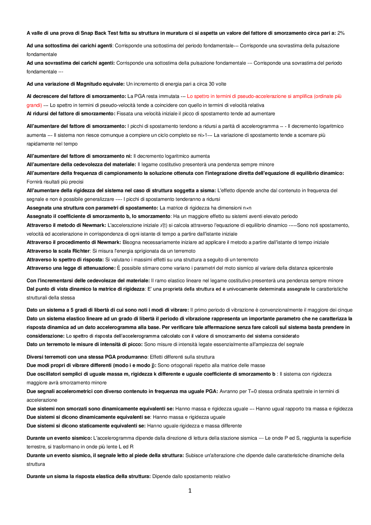 Domande Strutture In Zona Sismicapdf Docsity