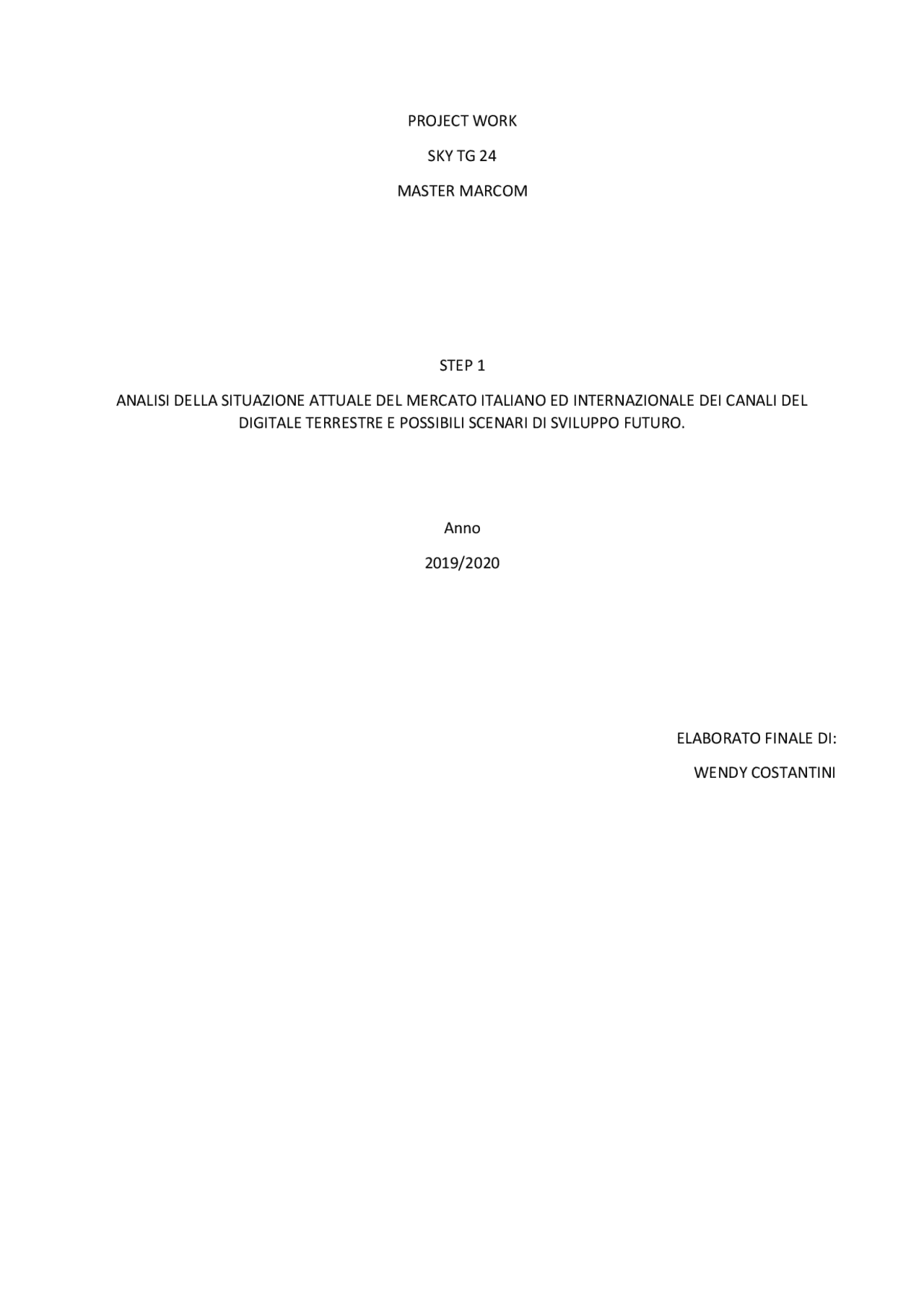 Master Marcom Primo Step Docsity