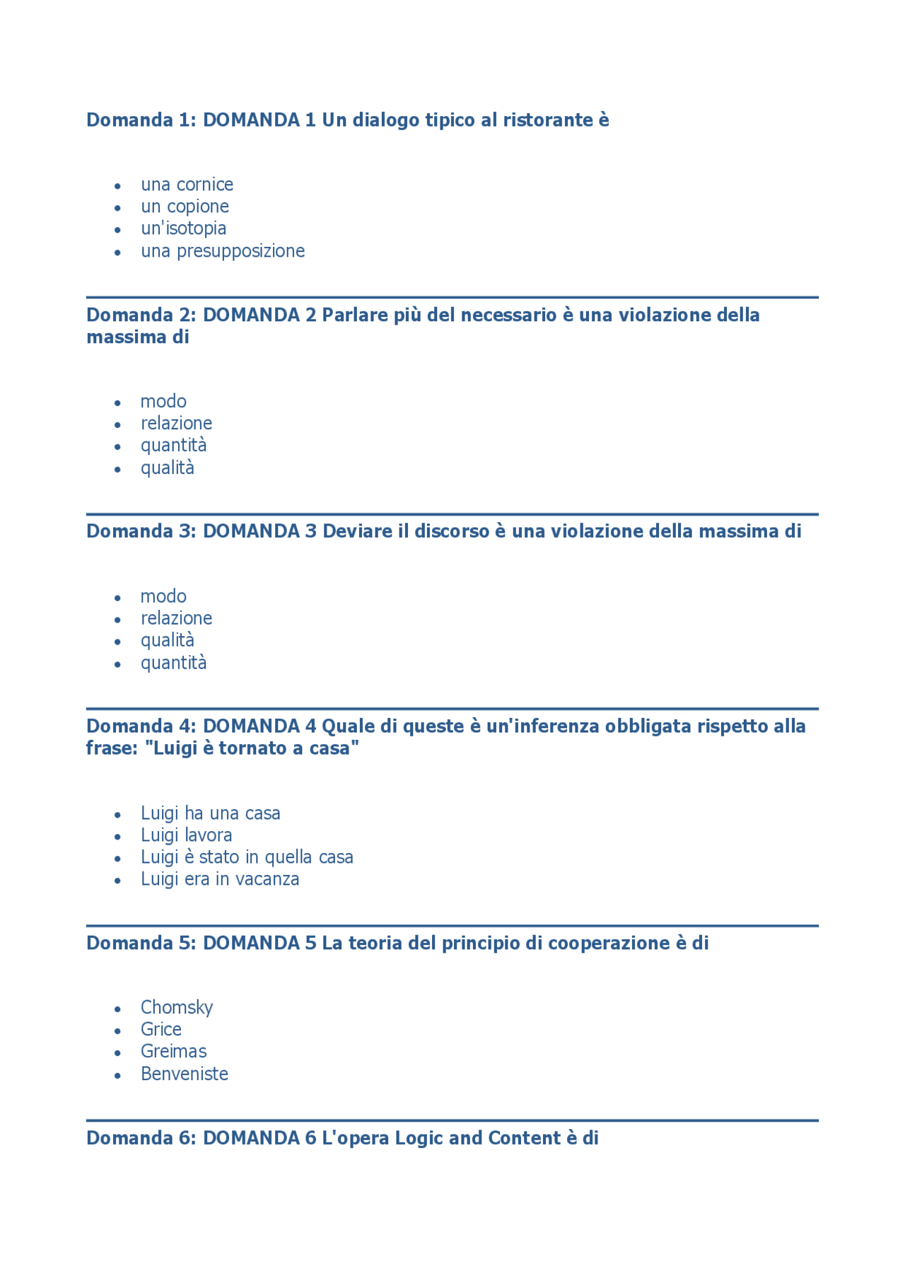 Pragmatica E Linguistica Testuale Ecampus Panieri Di Linguistica Docsity