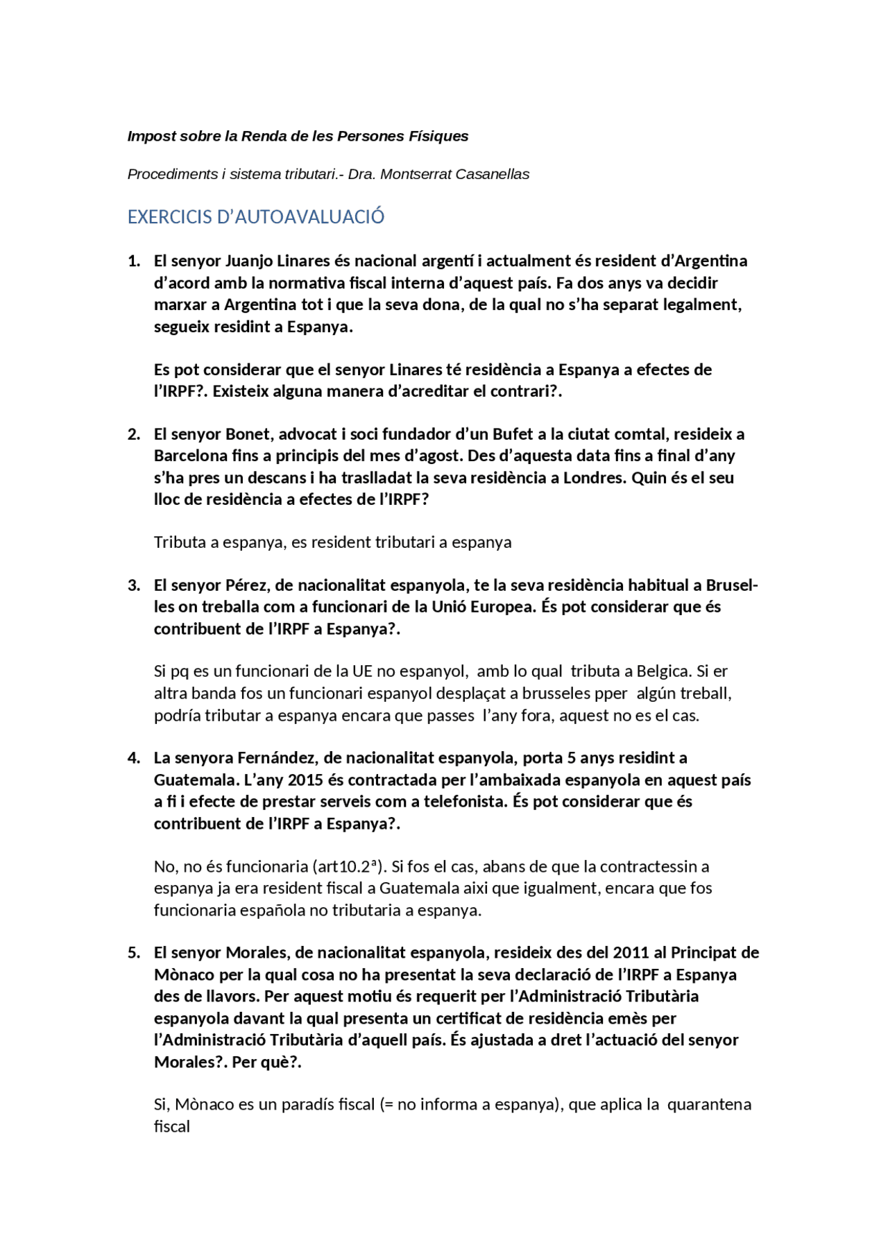 Correccion Ejercicios Irpf Docsity