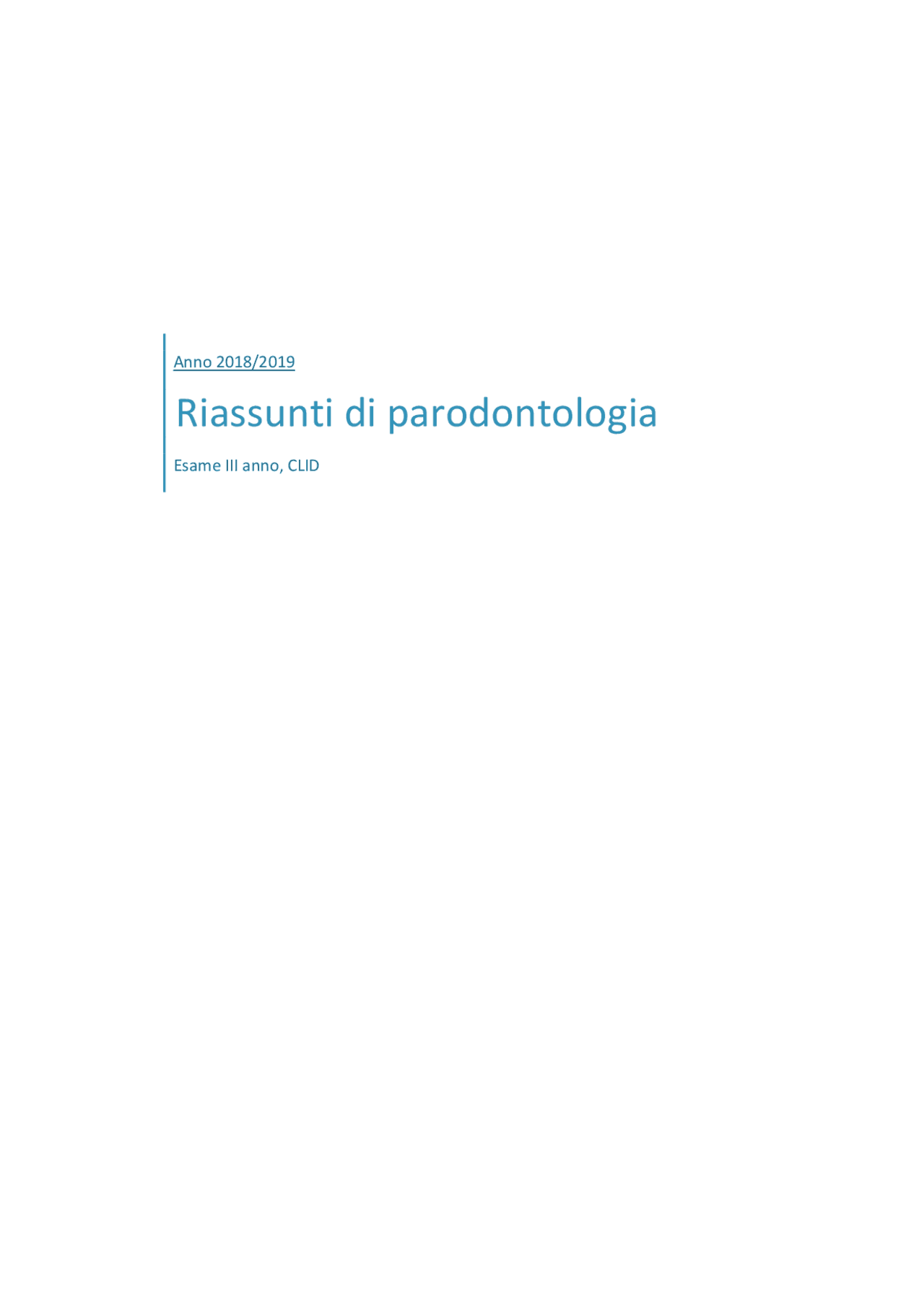 Appunti Di Parodontologia Docsity