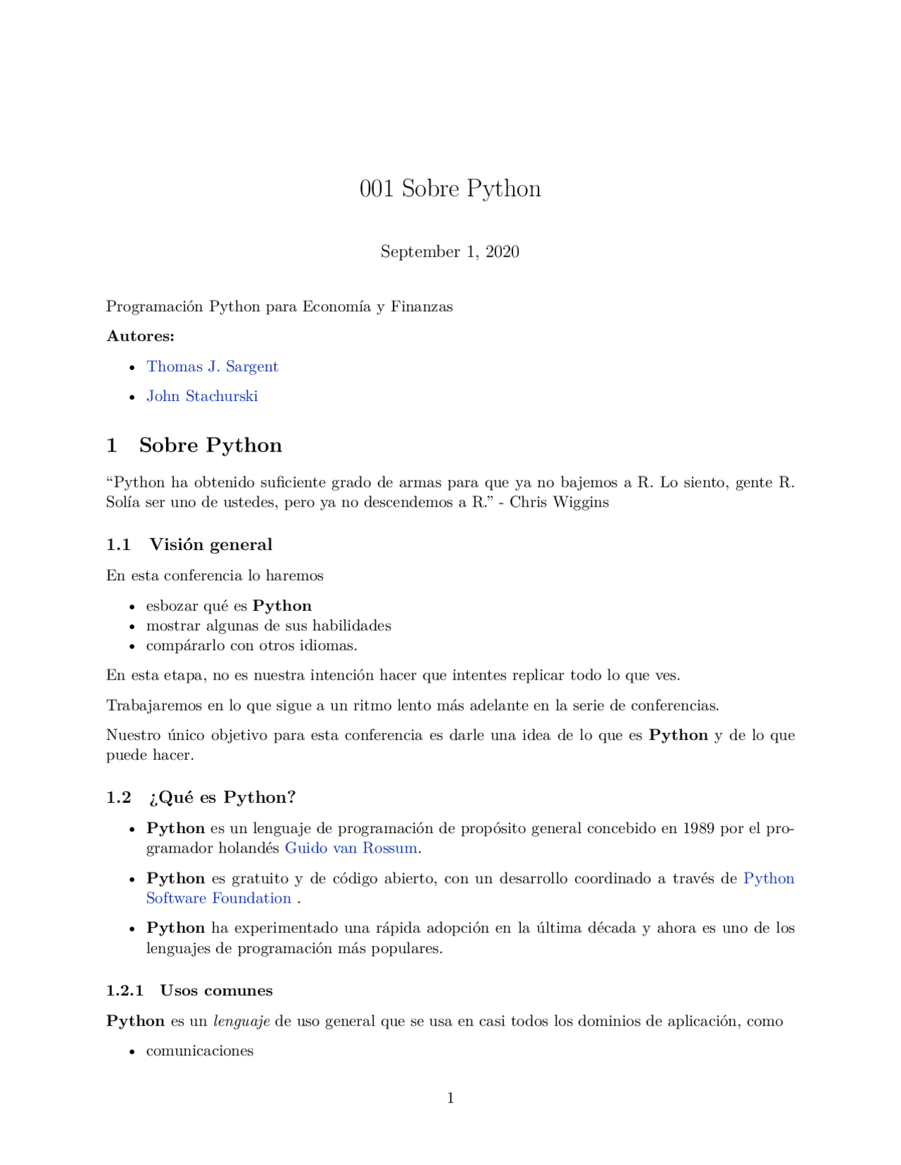 Sobre Python programa para economistas - Docsity