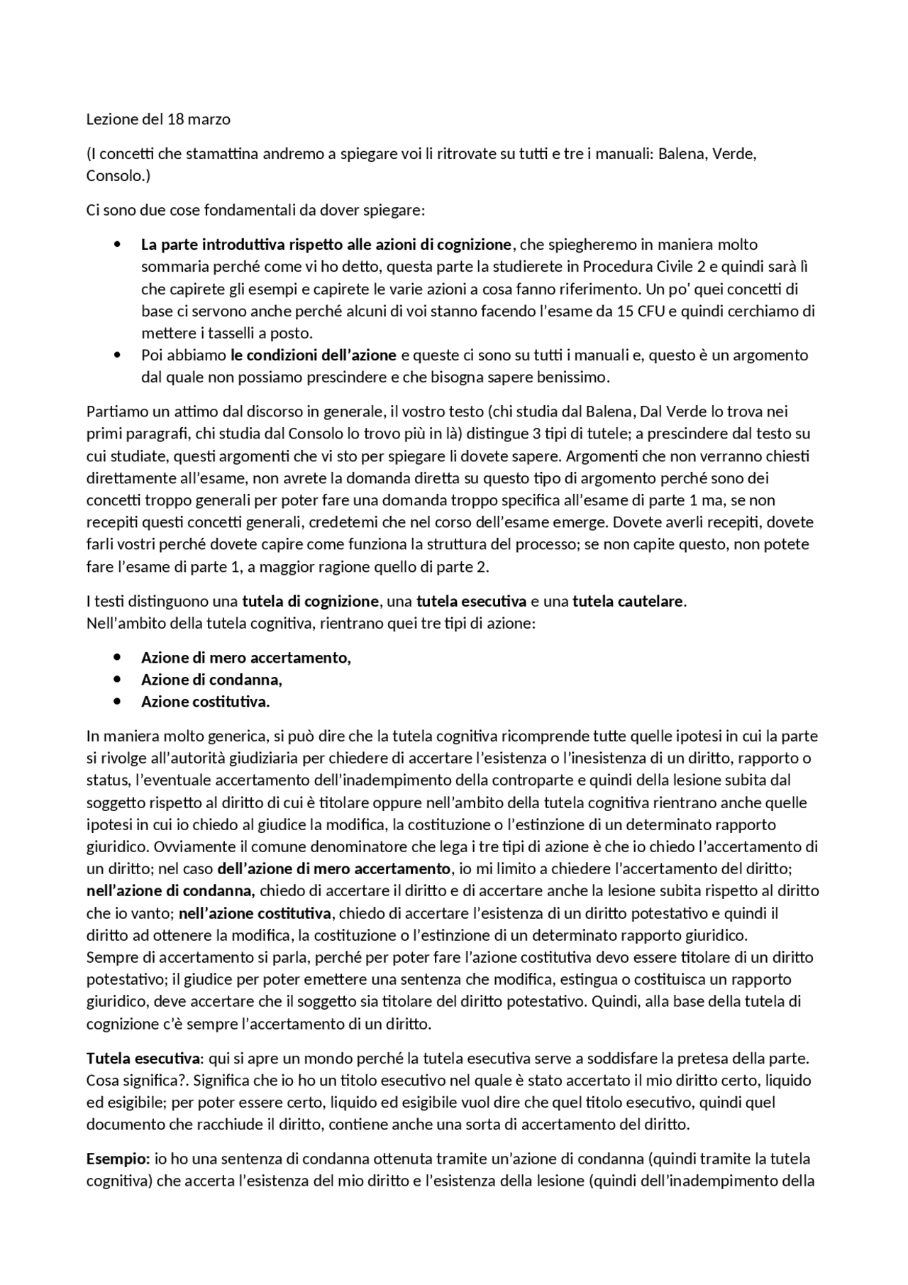 Diritto Processuale Civile Docsity