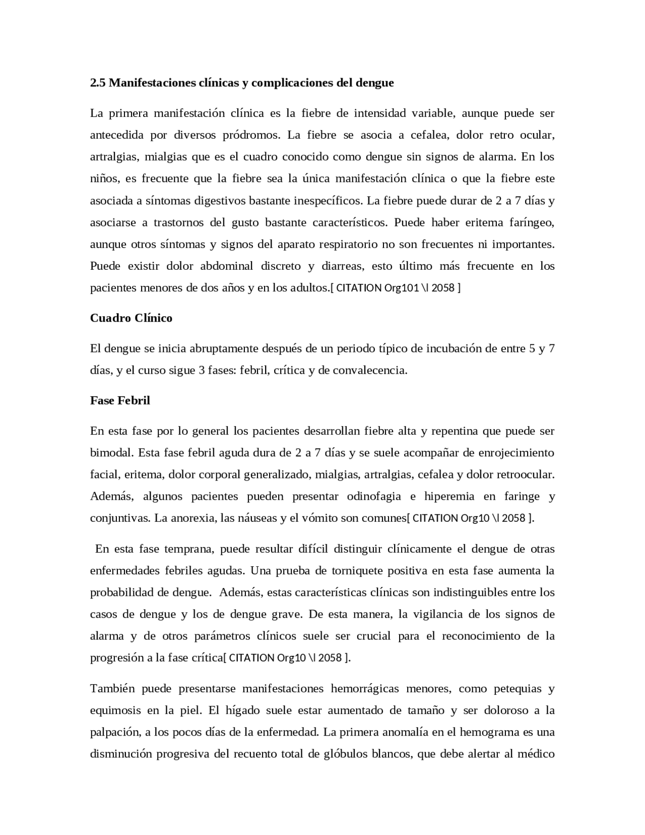 Manifestaciones dengue - Docsity